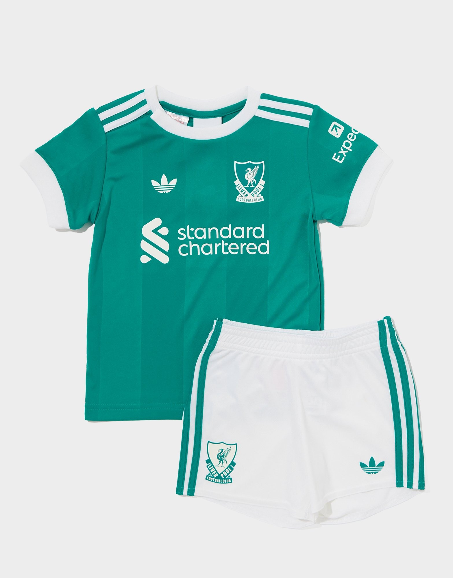 Green adidas Originals Liverpool FC 2025/26 Third Kit Infant - JD ...