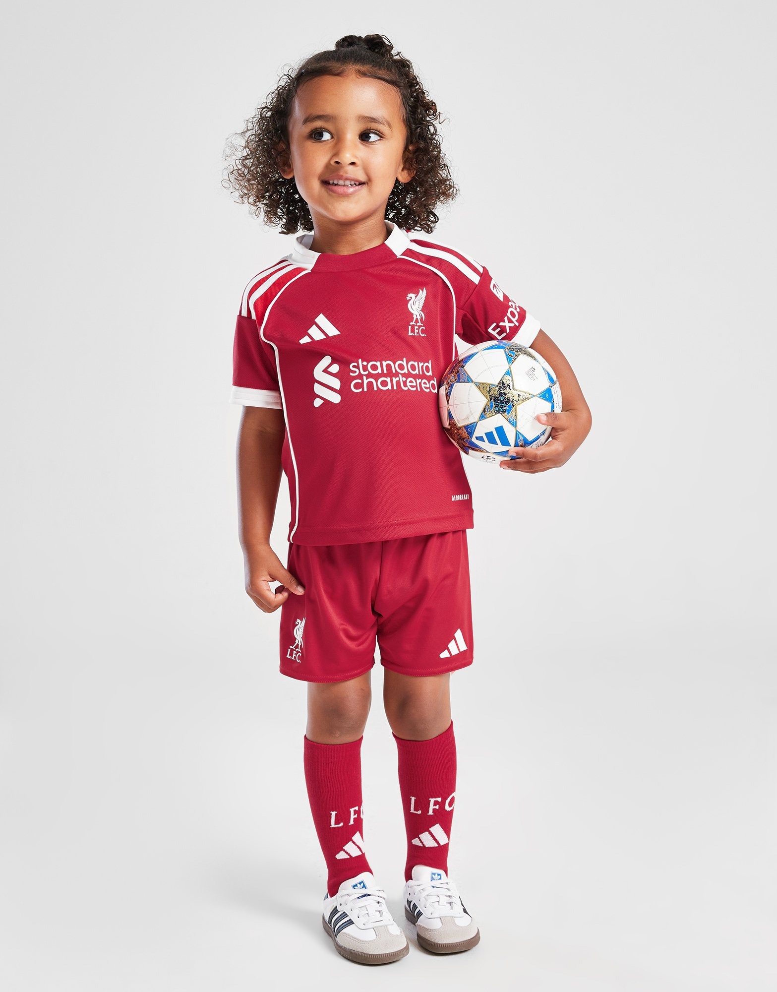 Red adidas Liverpool FC 2025/26 Home Kit Children | JD Sports UK