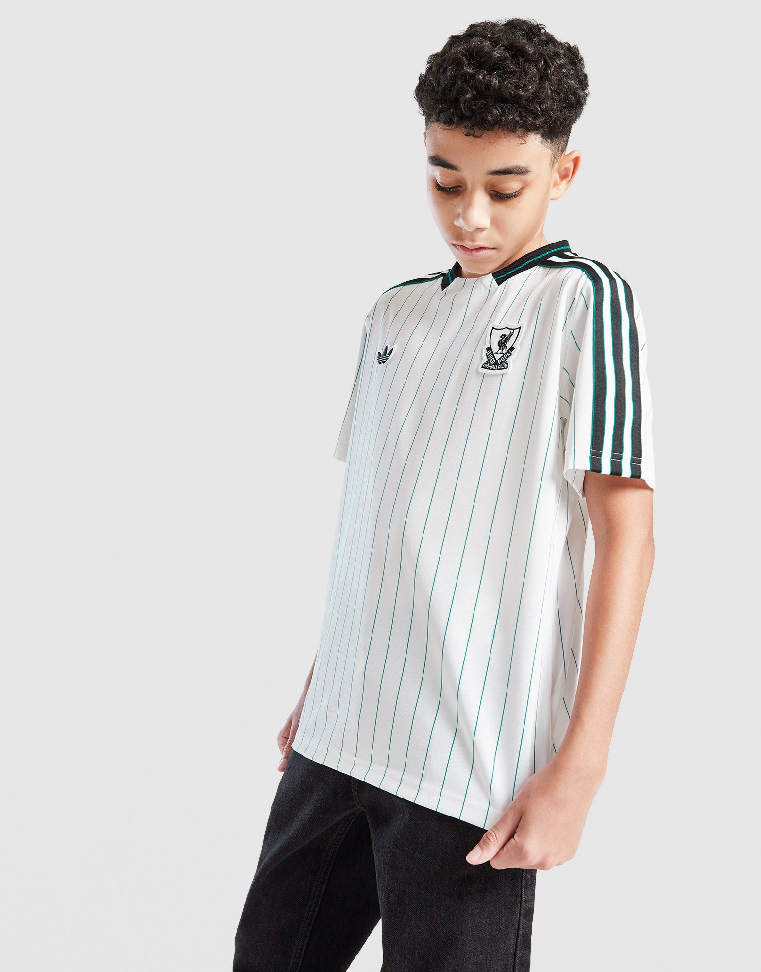 White adidas Originals Liverpool FC Icons Shirt Junior | JD Sports UK
