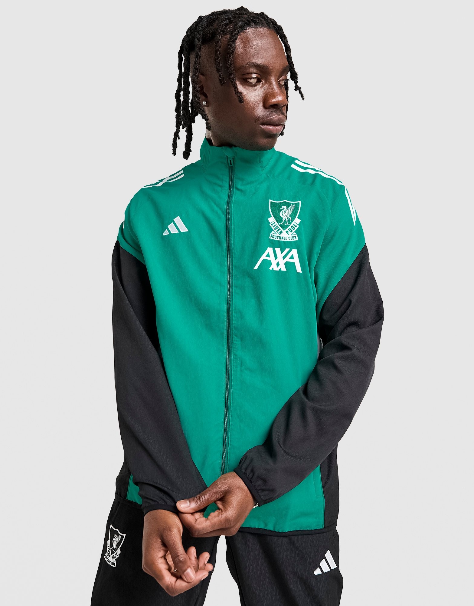 Green adidas Liverpool FC European Presentation Jacket | JD Sports UK