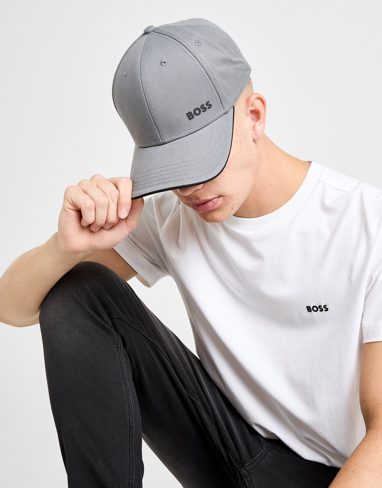 Grey BOSS Bold Logo Cap - JD Sports Global
