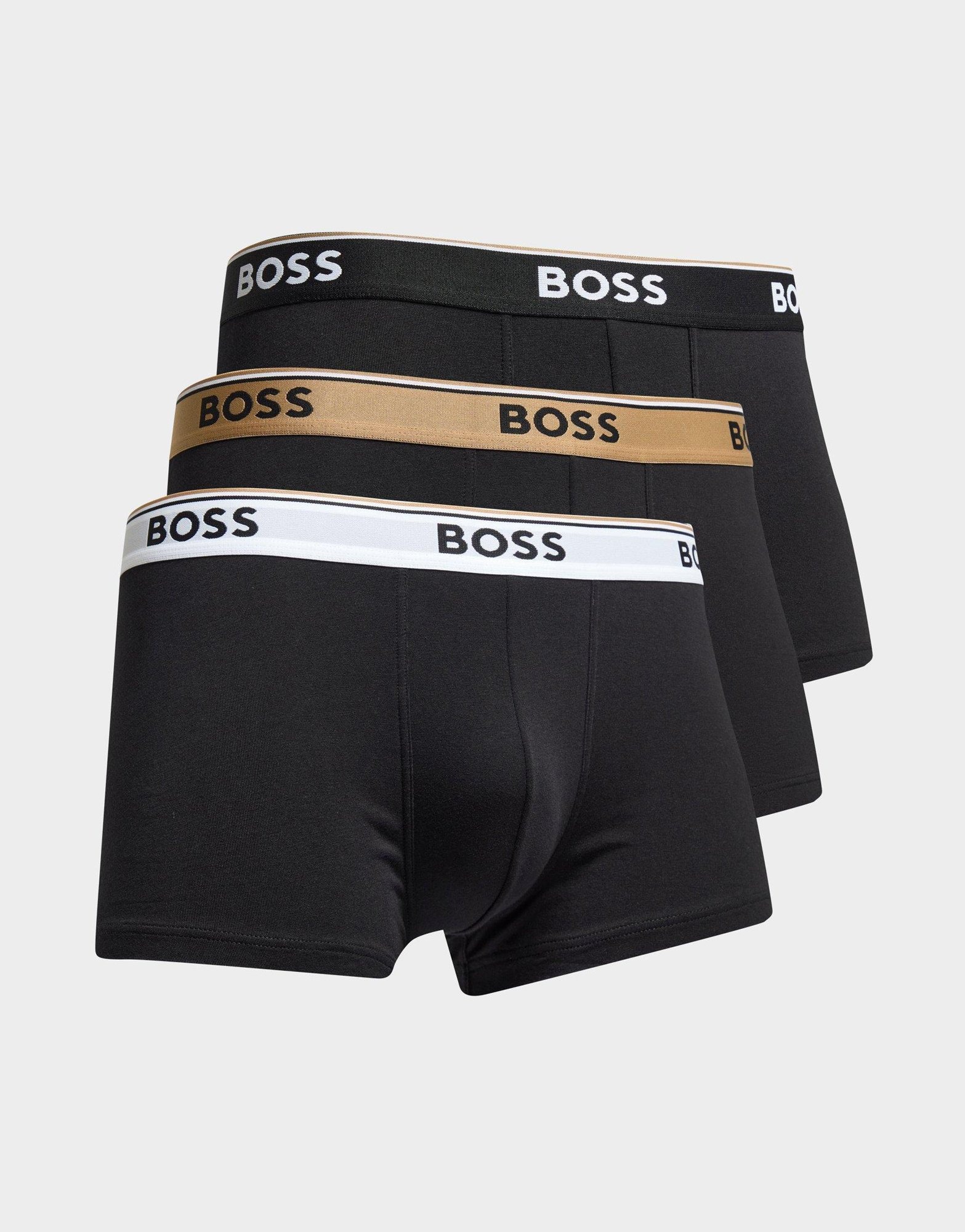 Black BOSS 3-Pack Power Trunks - JD Sports Global