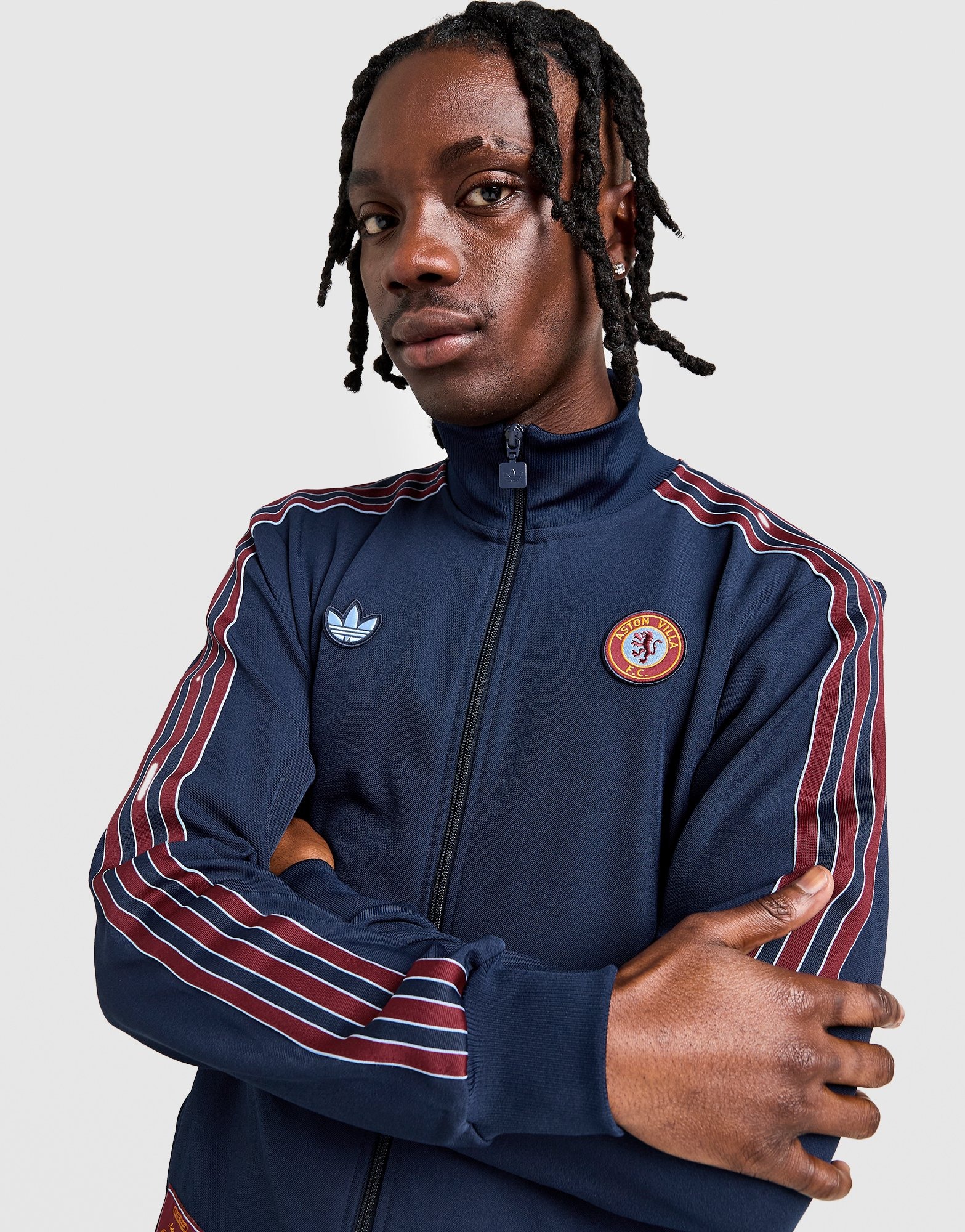 adidas Originals Veste de survêtement Aston Villa FC Icons Navy- JD ...