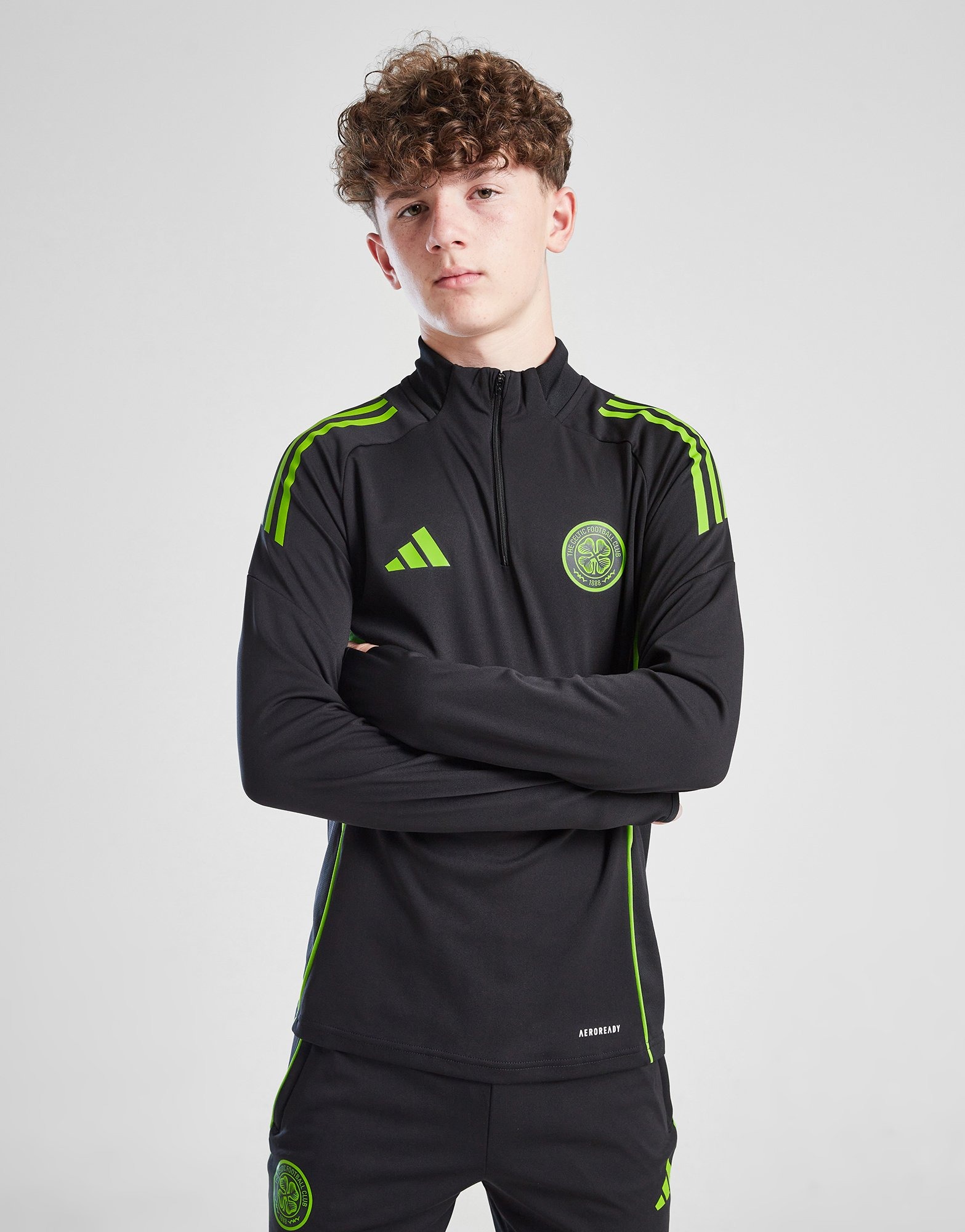Black adidas Celtic Training Track Top Junior - JD Sports Global