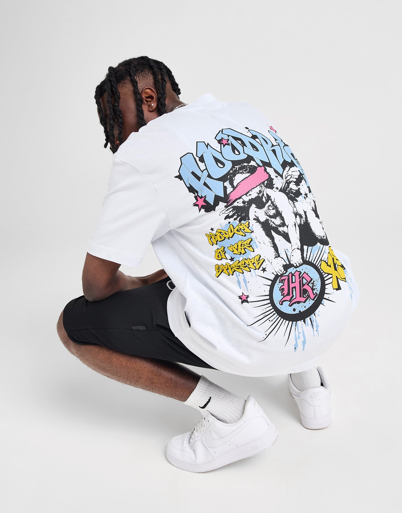 White Hoodrich Graffiti Oversized T-Shirt - JD Sports Global