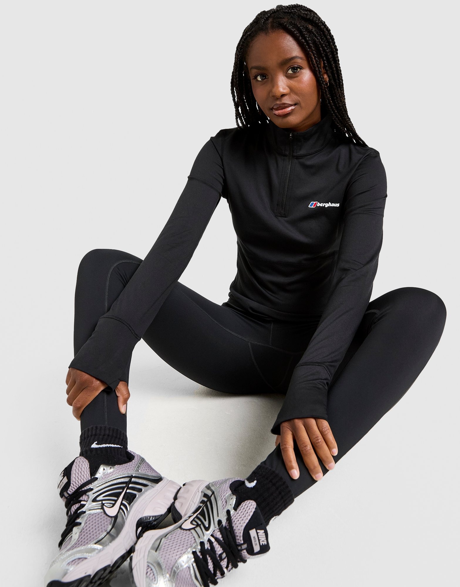 Black Berghaus Tech 1/4 Zip Top - JD Sports NZ