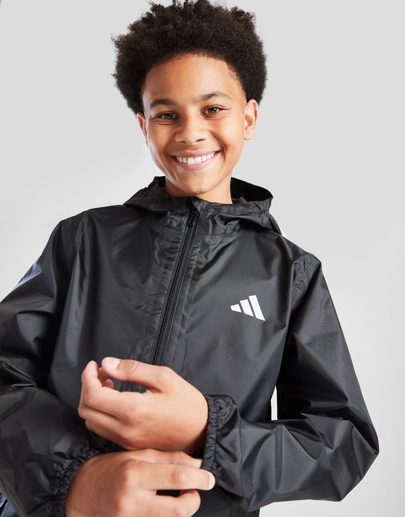 Black adidas Rain Jacket Junior - JD Sports Sverige