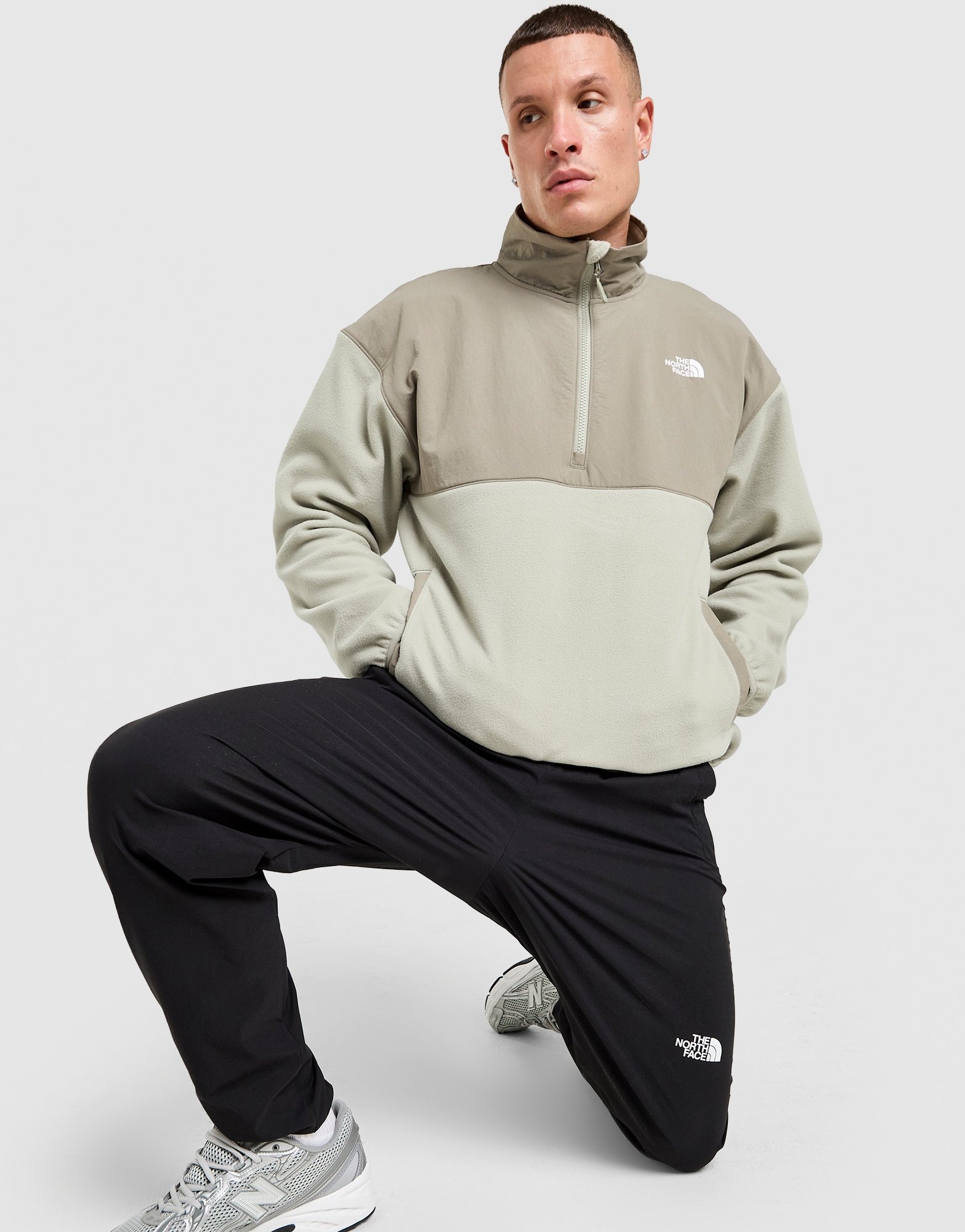 The North Face Samari 1/4 Zip Fleece Top Beige - JD Sports Österreich