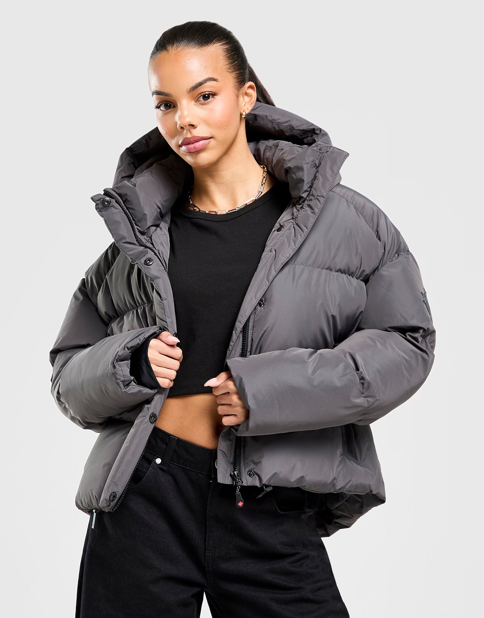 Zavetti Canada Rivera Tech Puffer Jacke Grau - JD Sports Österreich