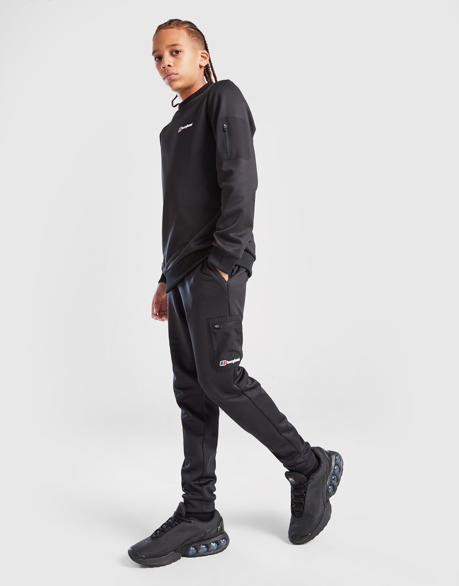 Black Berghaus Poly Track Pants Junior - JD Sports NZ