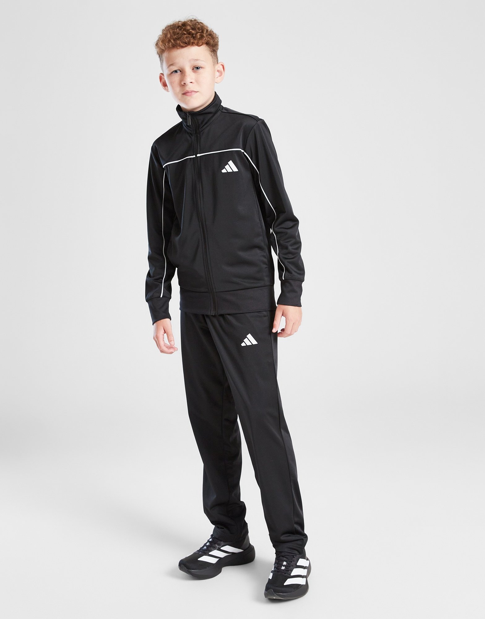 Black adidas Poly Tracksuit Junior - JD Sports NZ