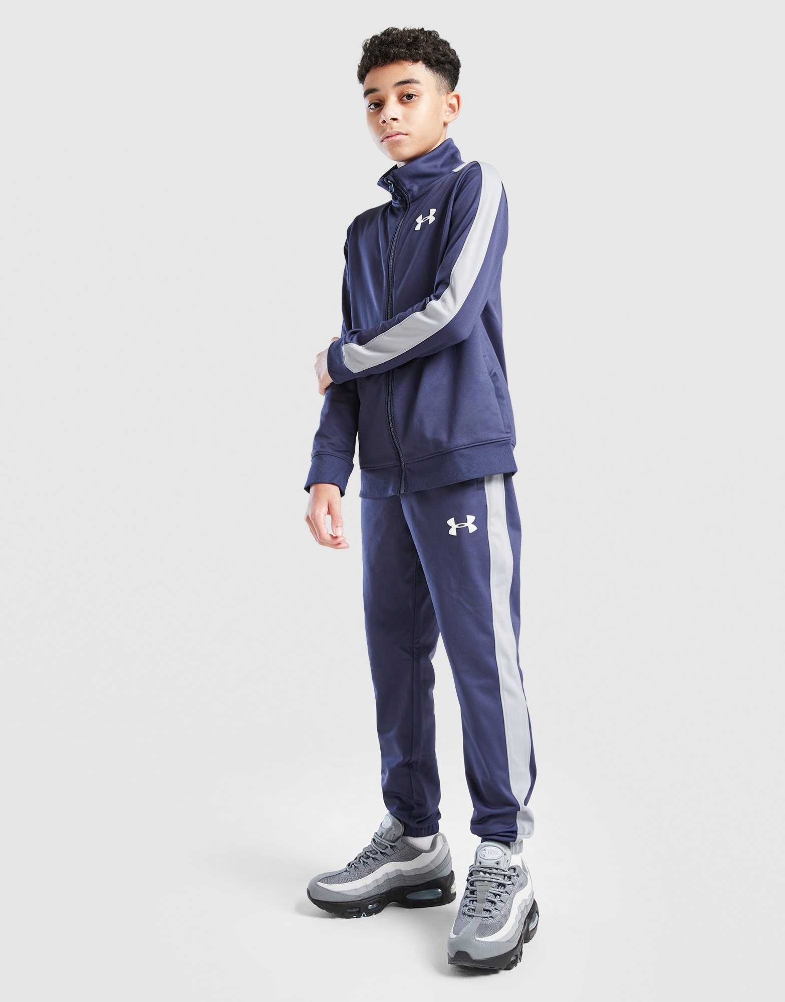 Blue Under Armour Knit Tracksuit Junior | JD Sports UK