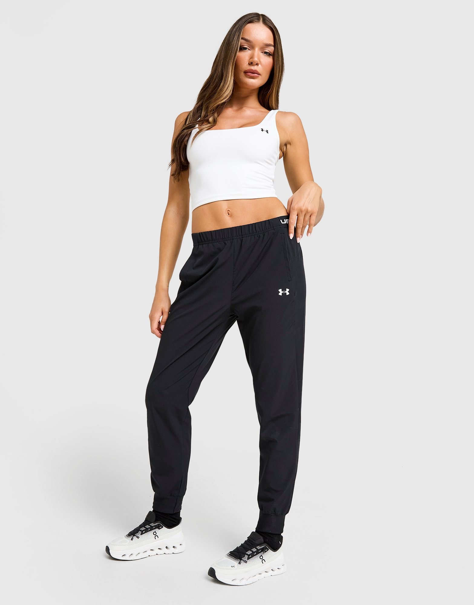 Black Under Armour Woven Windbreaker Track Pants - JD Sports Global