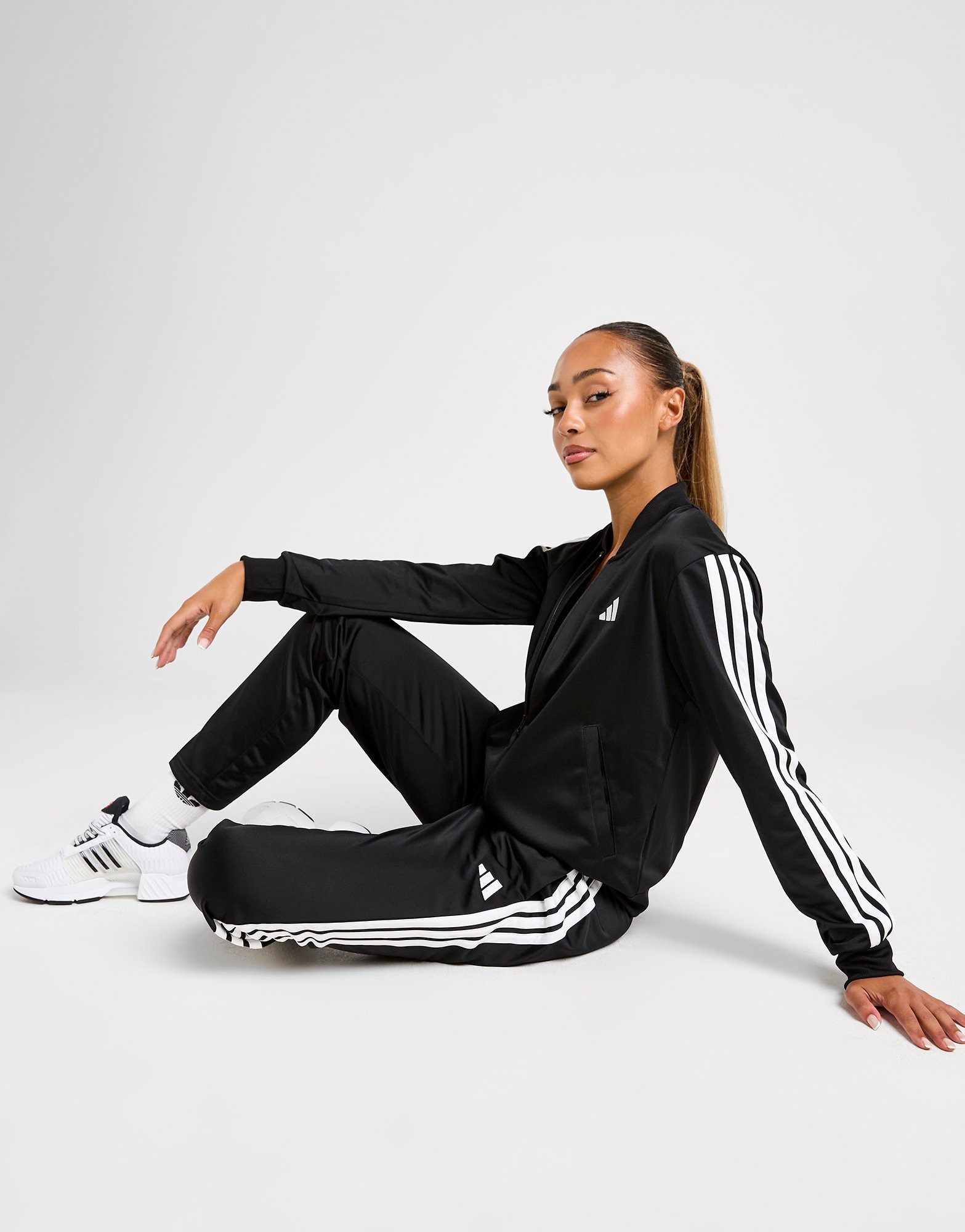 Black adidas 3-Stripes Training Tracksuit - JD Sports Global