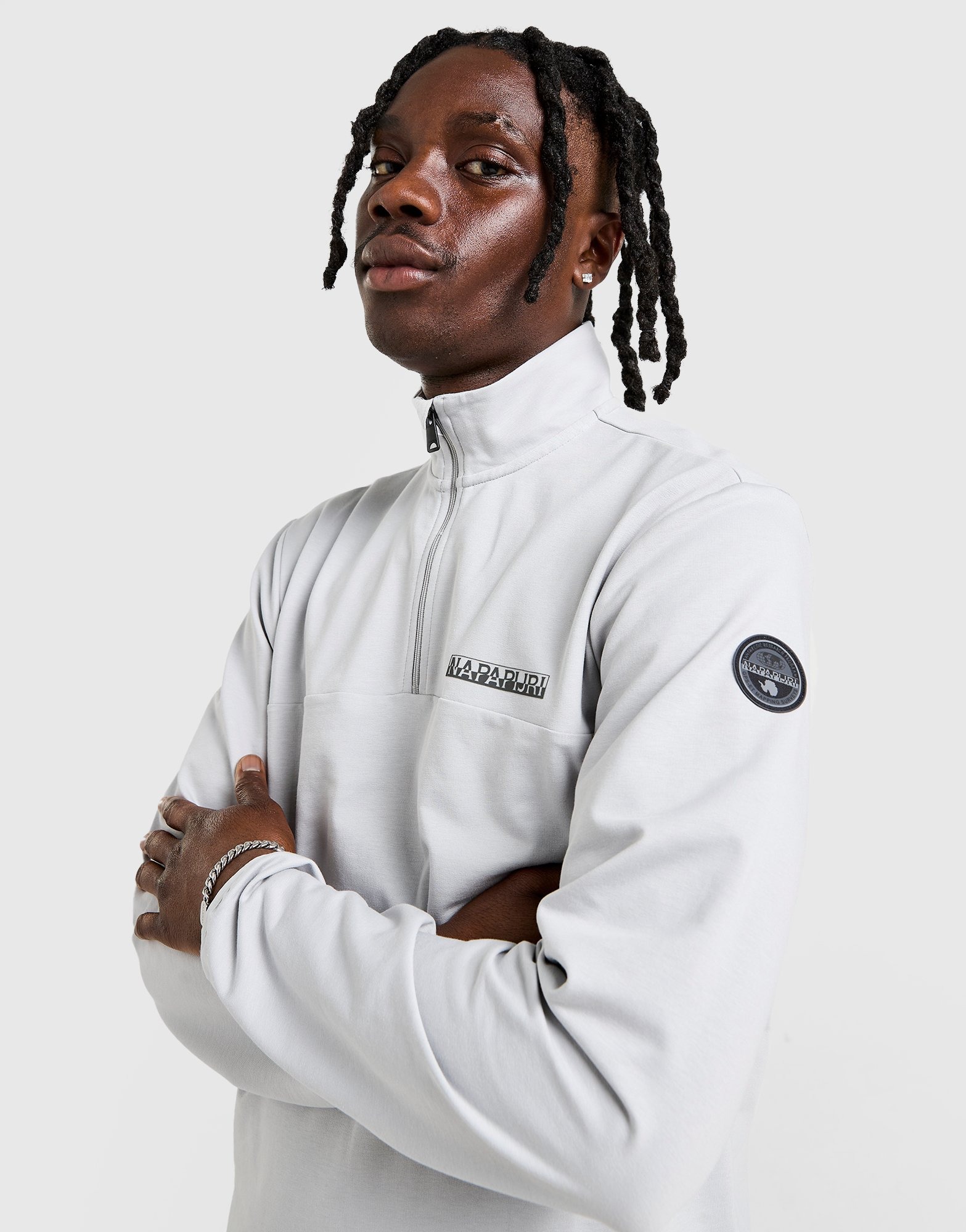 Grey Napapijri Sesano 1/2 Zip Top - JD Sports Australia