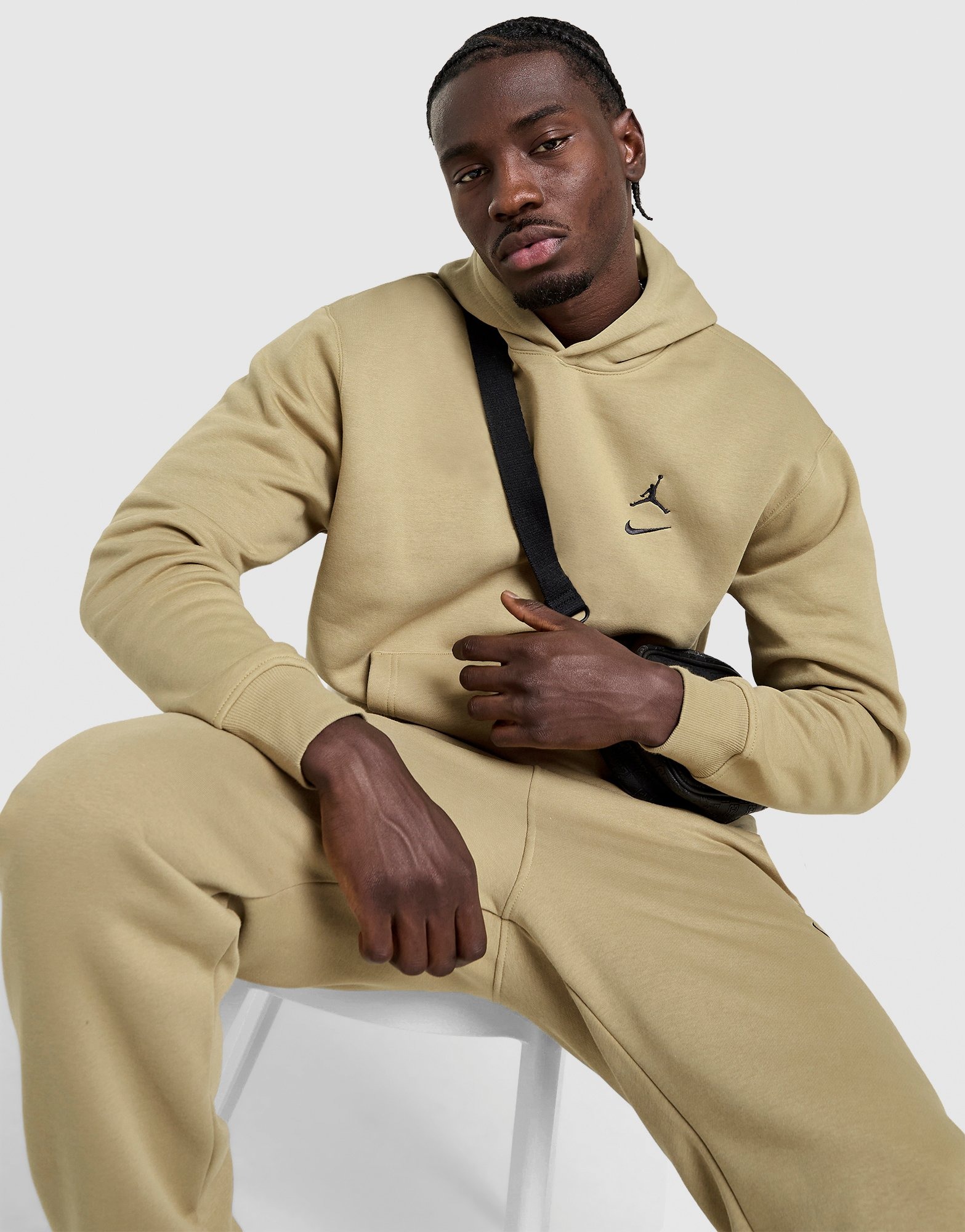 Beige Jordan Swoosh Overhead Hoodie - JD Sports Ireland