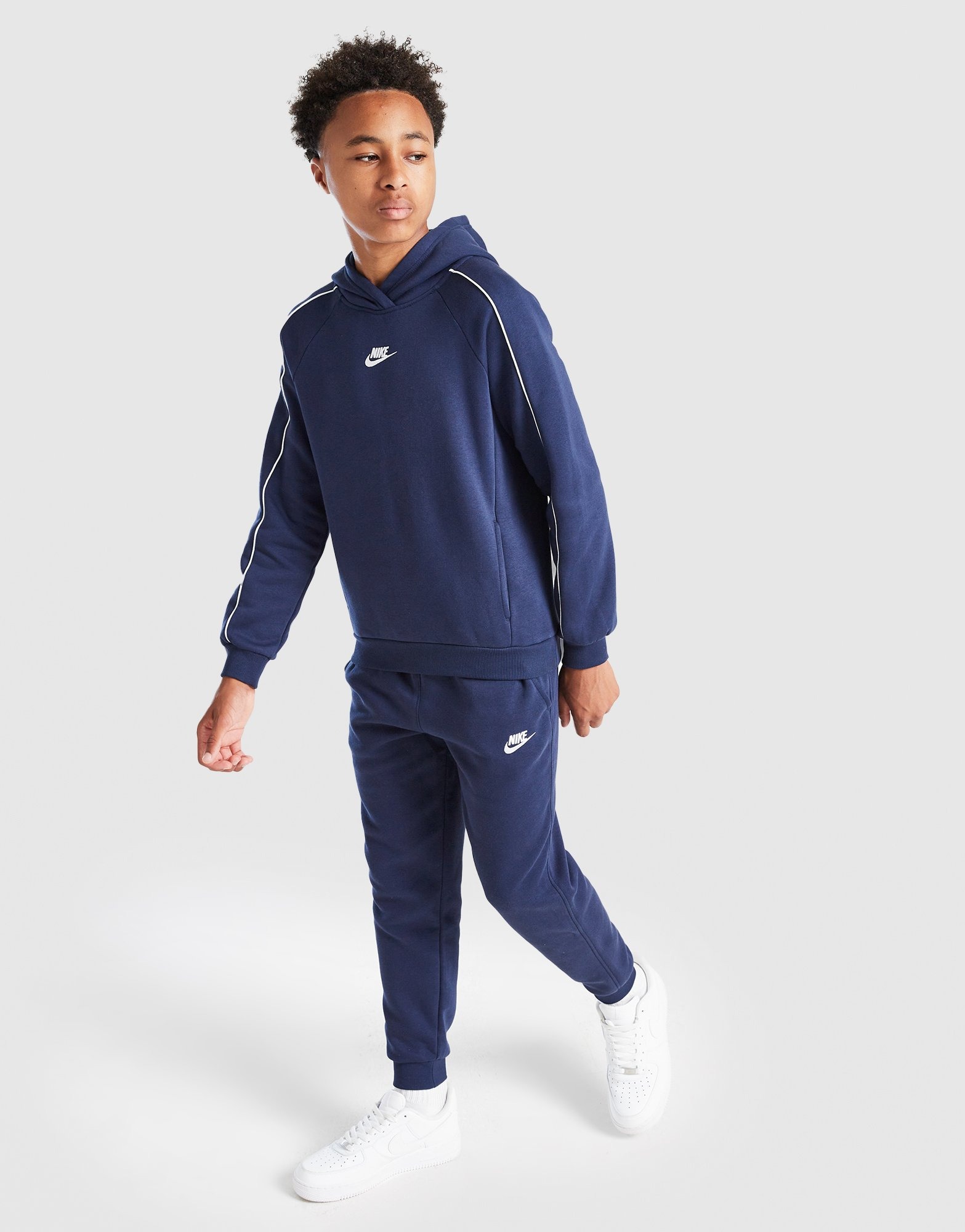 Blue Nike Club Hooded Tracksuit Junior - JD Sports NZ