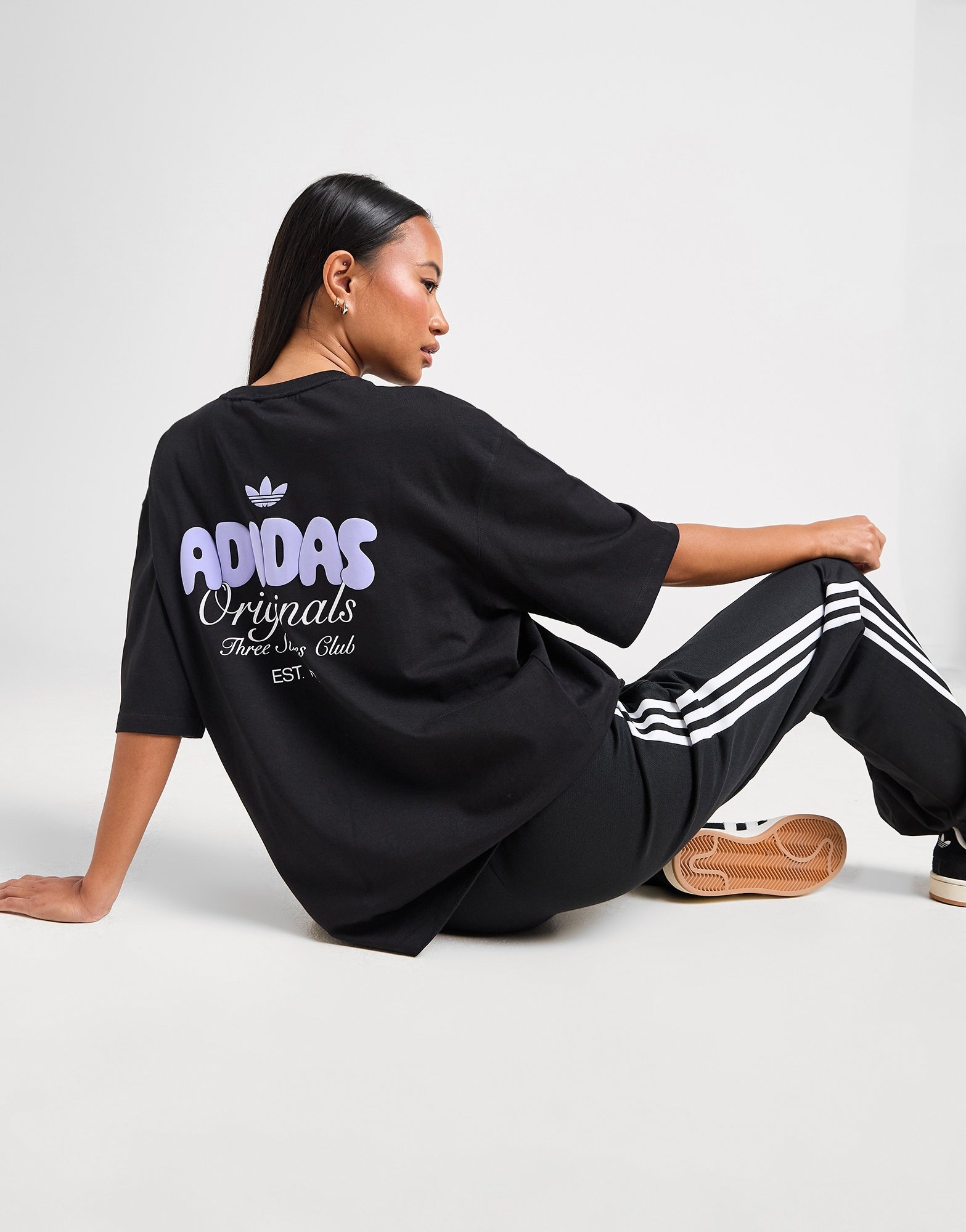 Black adidas Originals Bubble Script T-Shirt - JD Sports NZ