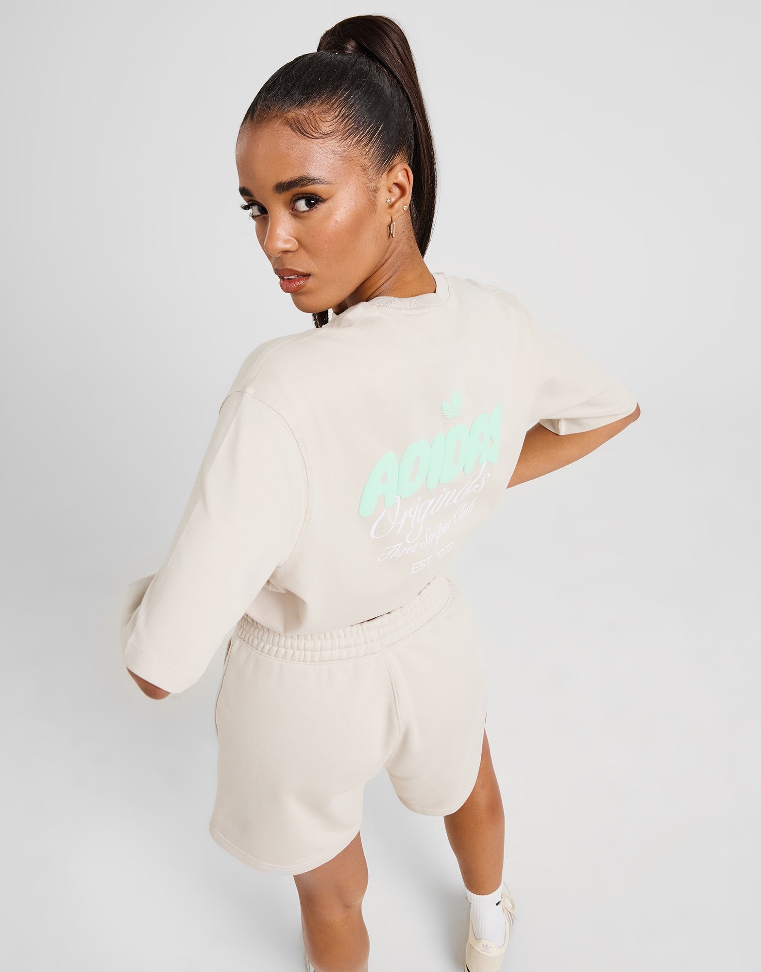 adidas Originals Bubble Script T-Shirt in Beige | JD Sports