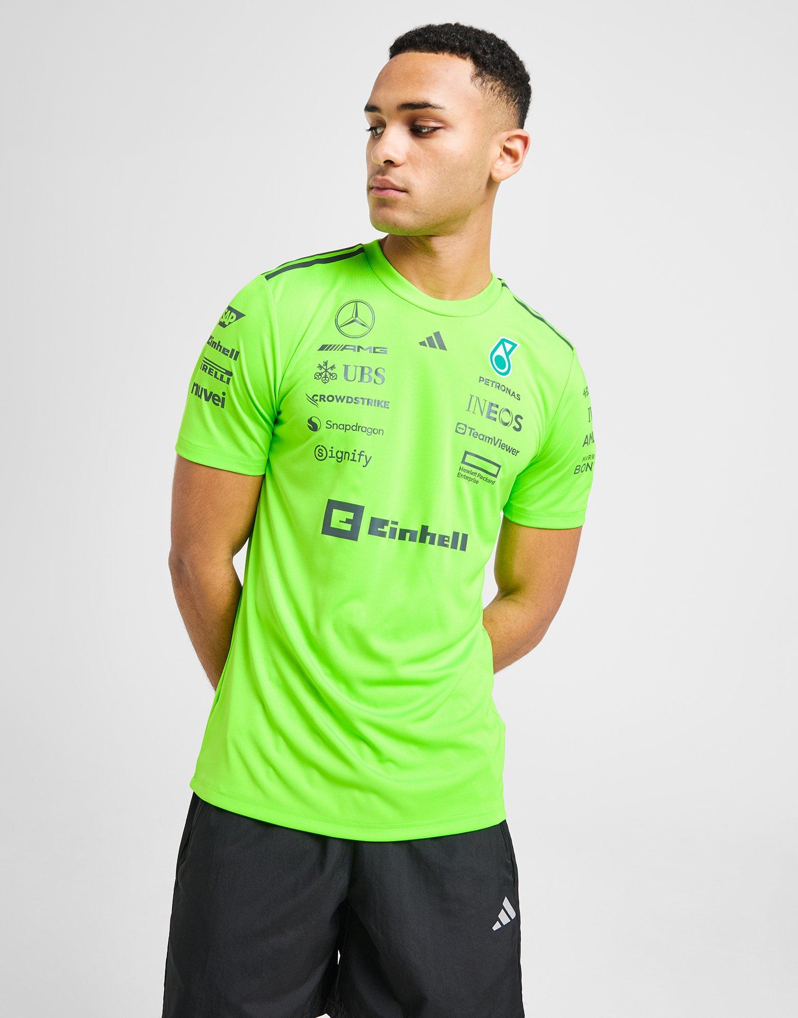 Green adidas Mercedes AMG Petronas F1 Team Set-Up T-Shirt - JD Sports ...