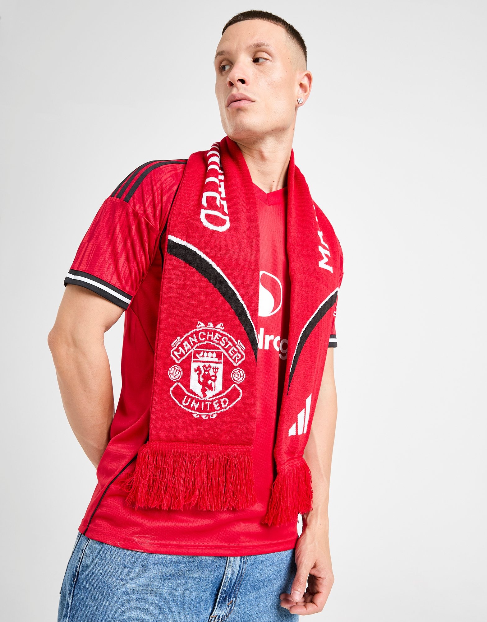 adidas Écharpe Domicile Manchester United Rouge- JD Sports France