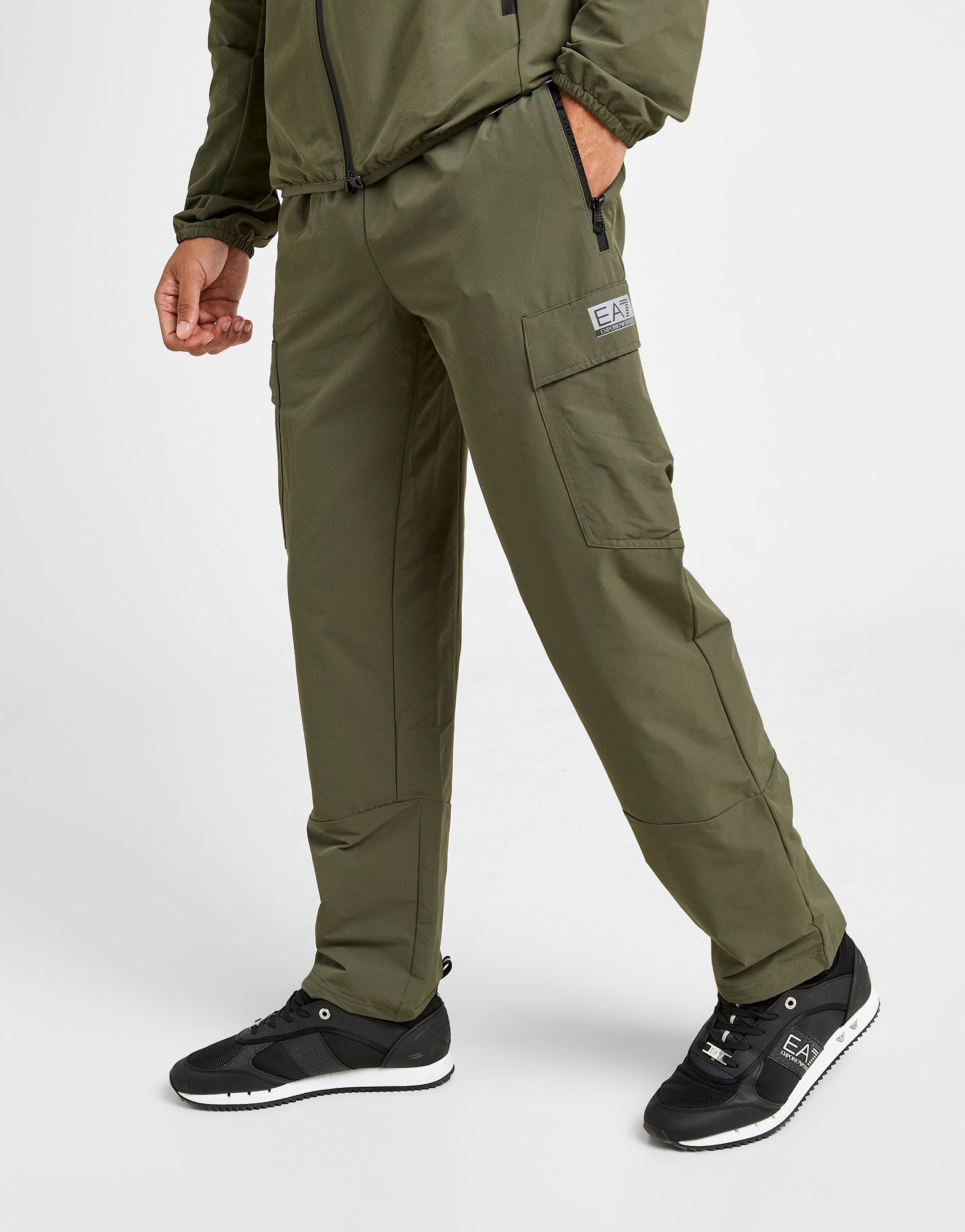 Grøn EA7 Emporio Armani Reflective Woven Cargo Pants - JD Sports Danmark