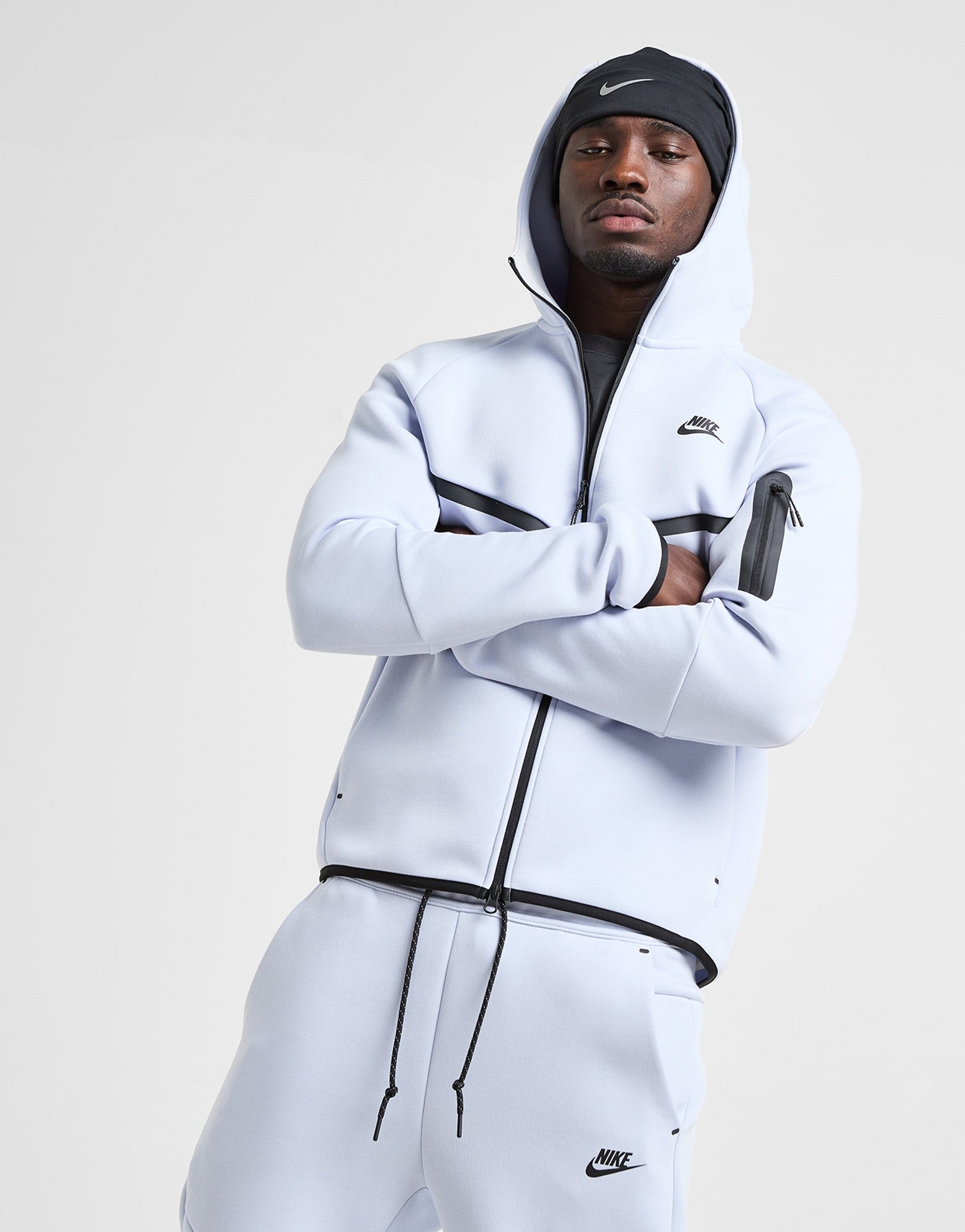 Ghost Nike Tech Windrunner herenjack van fleece met rits over de hele ...