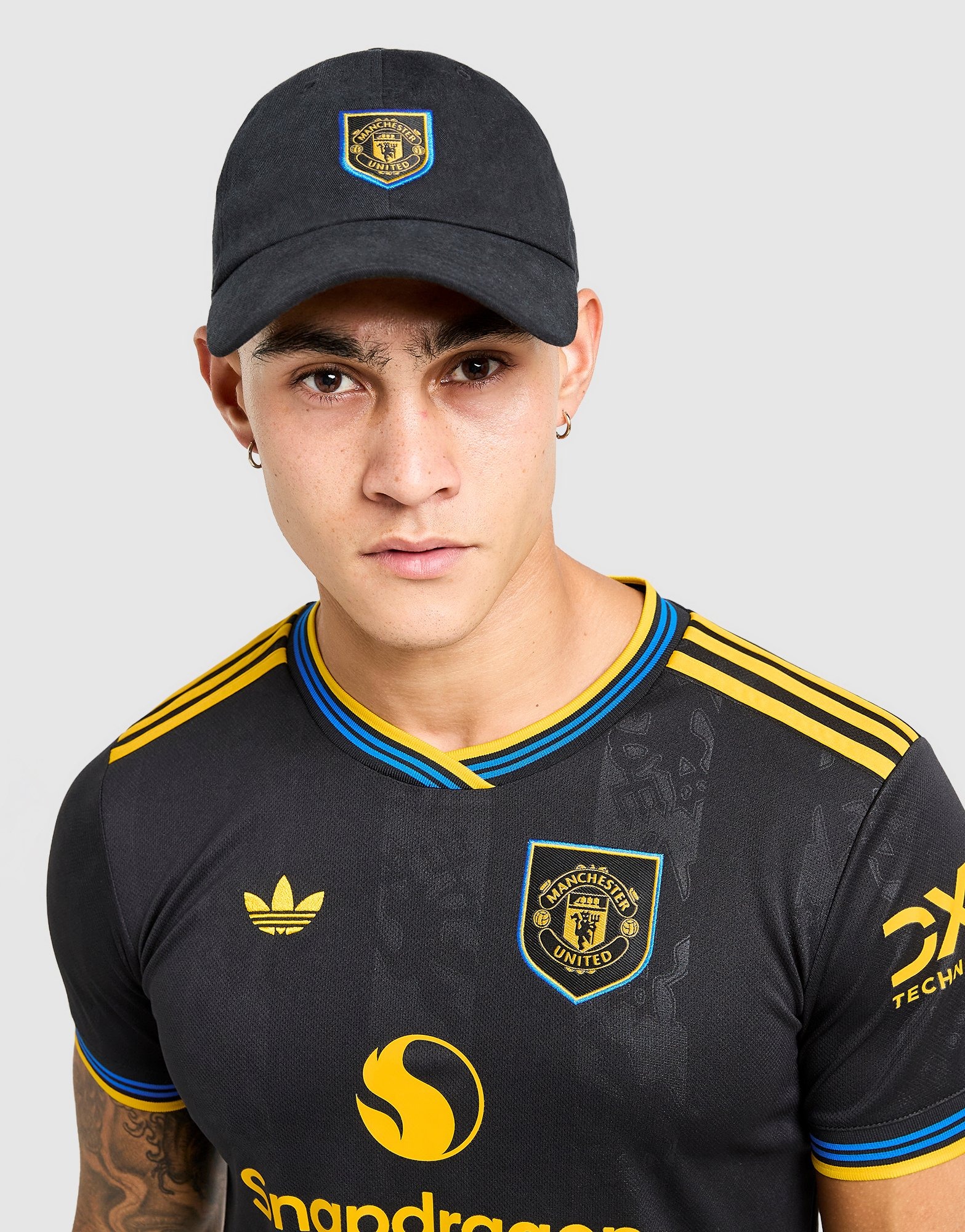 Black adidas Originals Manchester United FC Third Cap | JD Sports UK