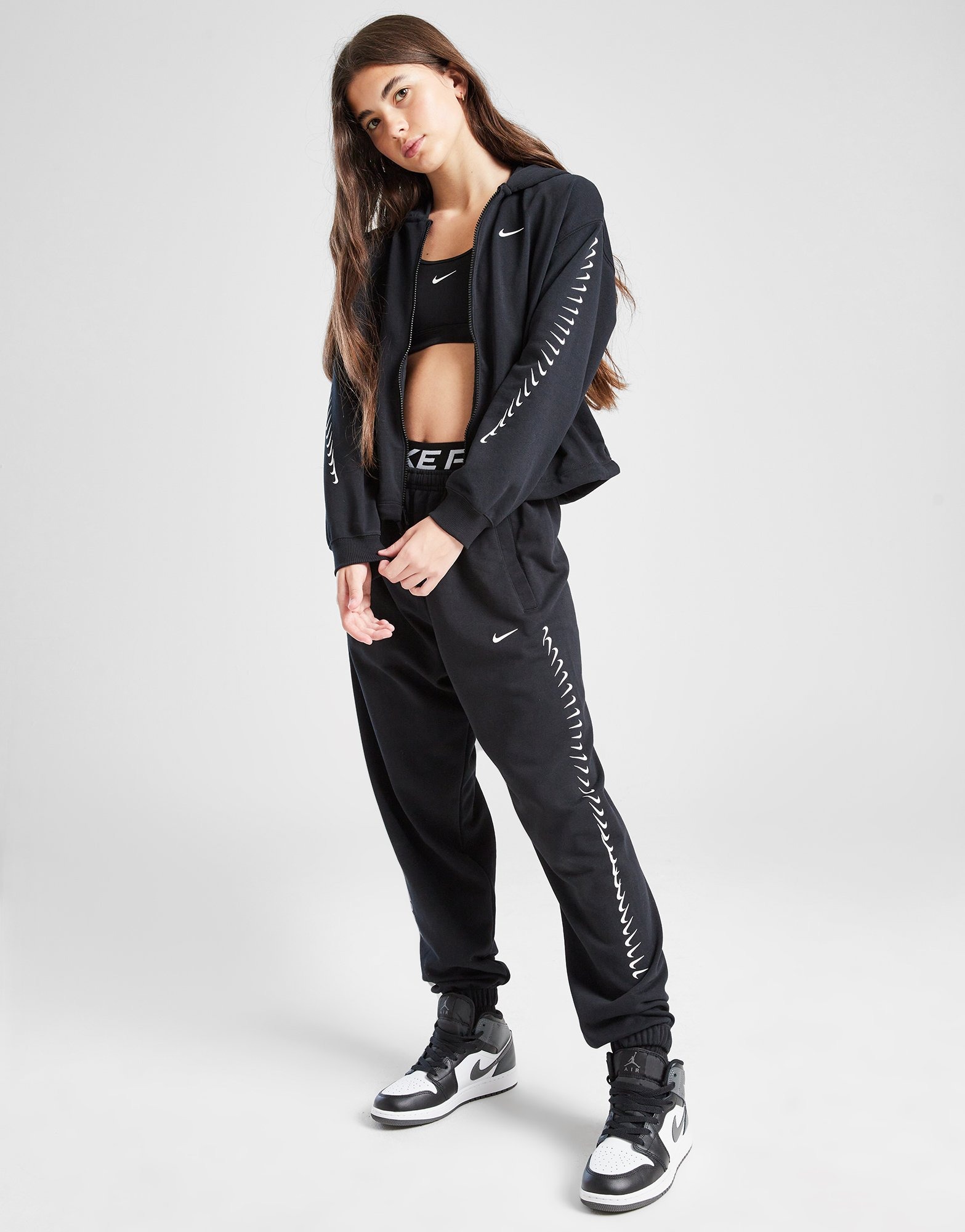 Black Nike Girls' Dance Fleece Hoodie Junior - JD Sports Global