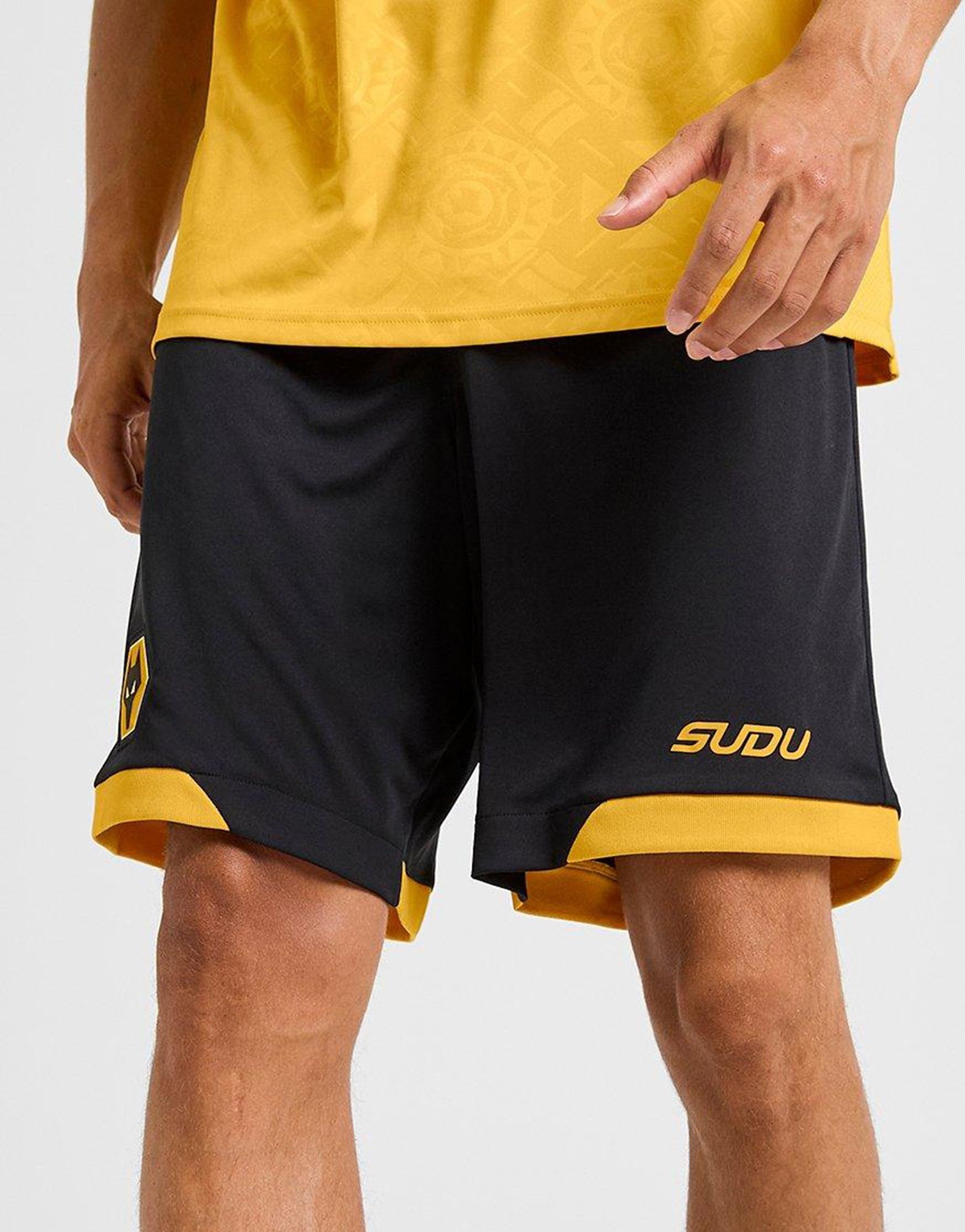 Black SUDU Wolverhampton Wanderers FC 2025/26 Home Shorts | JD Sports UK