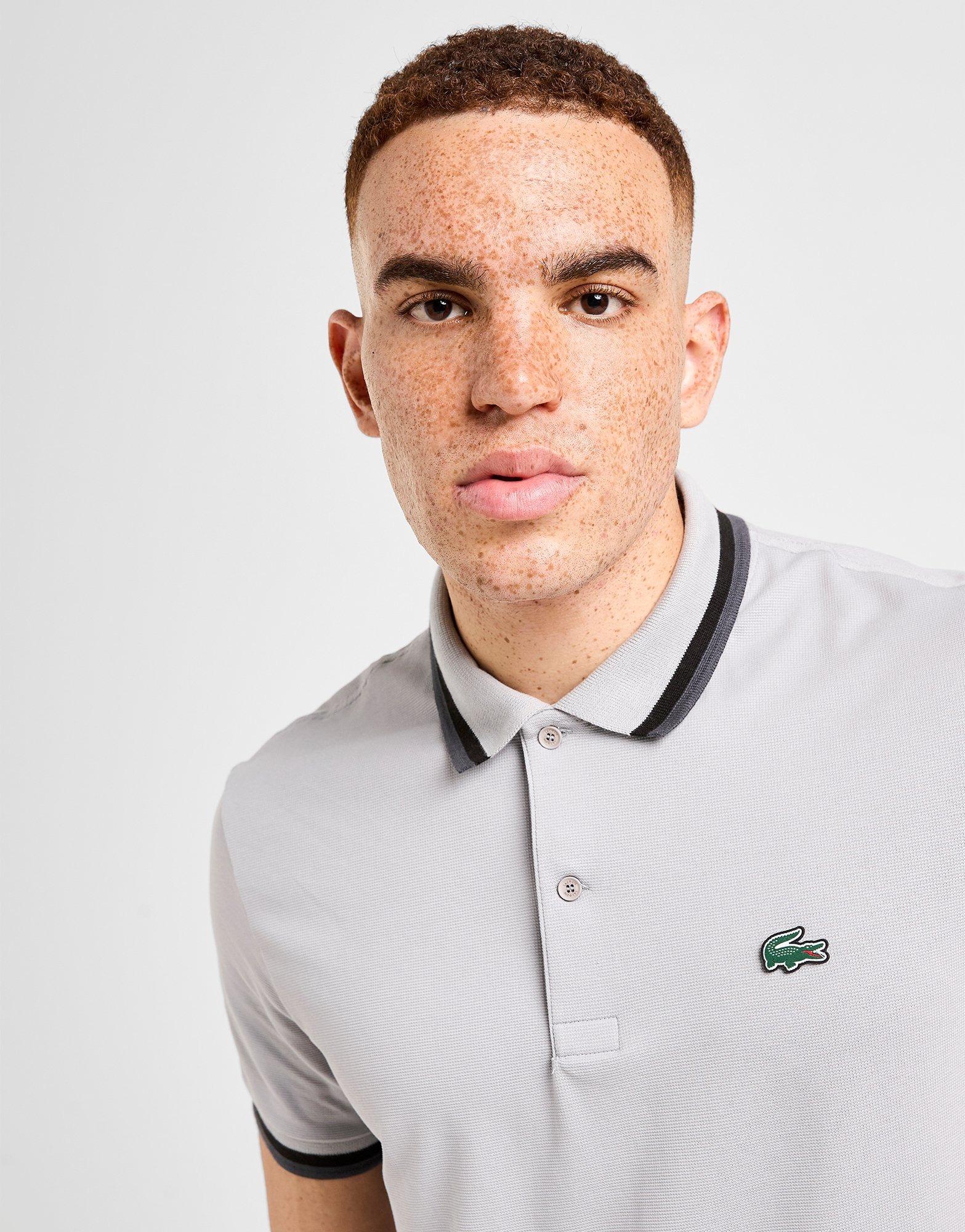 Grey Lacoste Tipped Polo Shirt - JD Sports Global