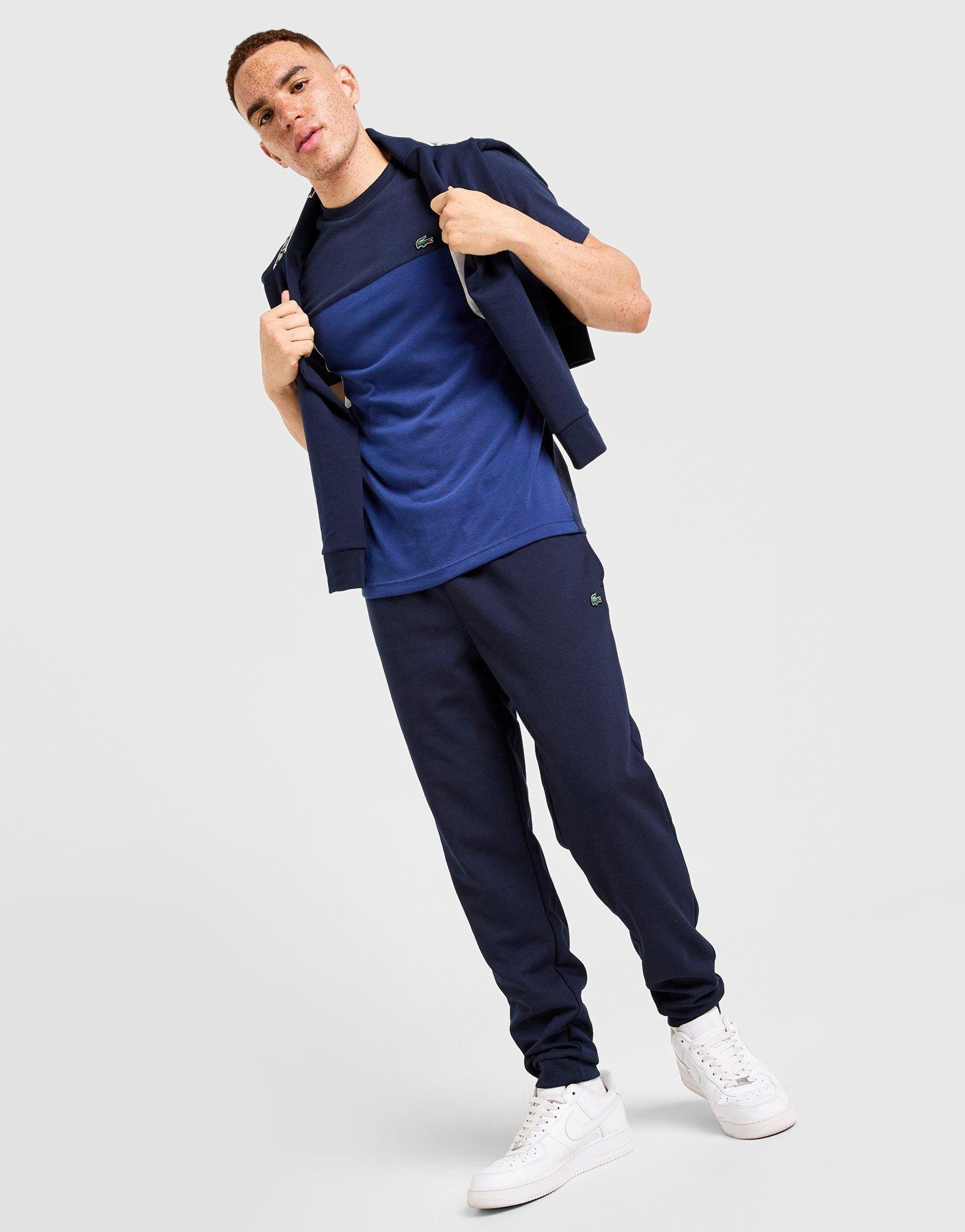 Blue Lacoste Colour Block Panel T-Shirt - JD Sports NZ