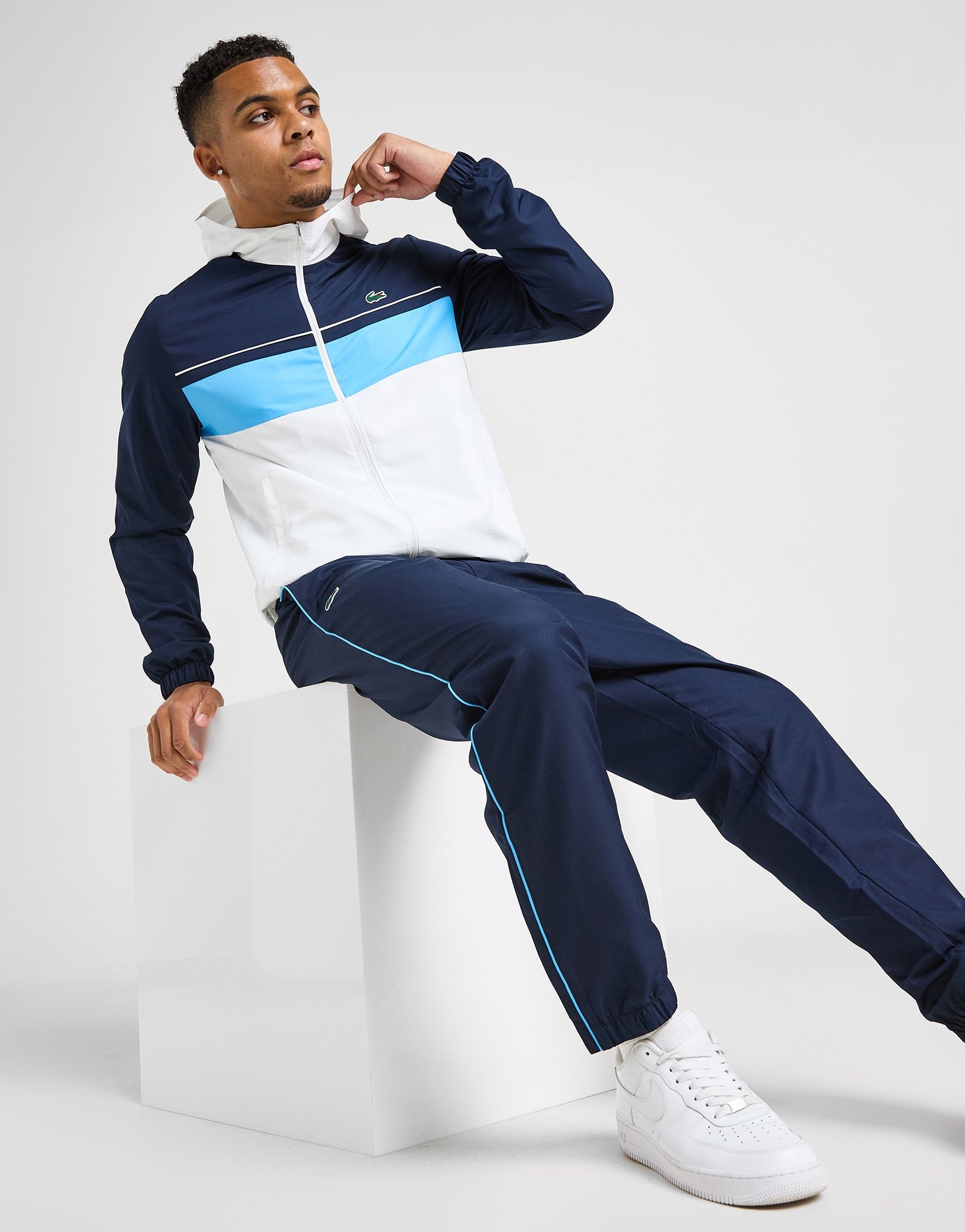 Navy Lacoste Guppy Colour Block Tracksuit - JD Sports Sverige