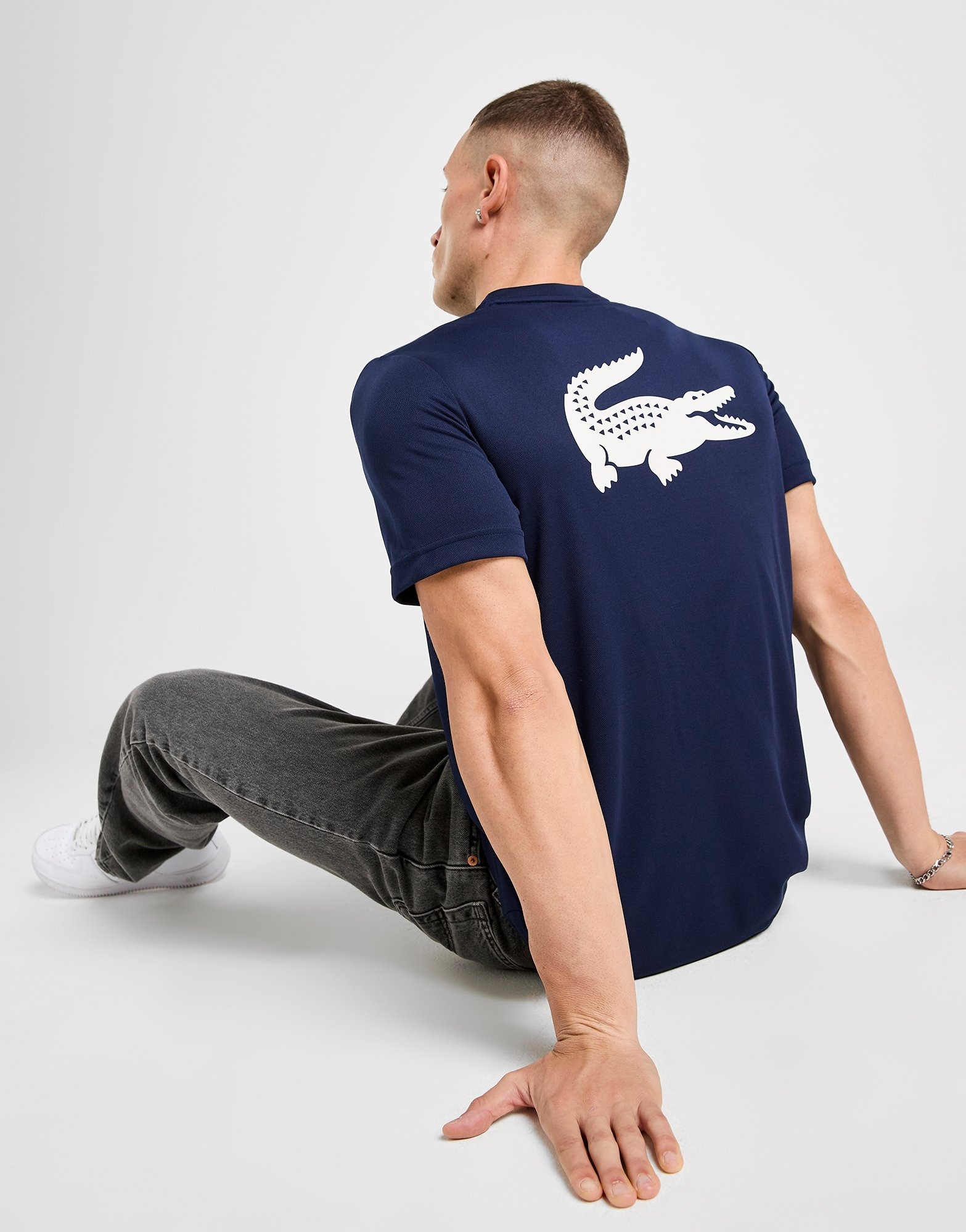 Blue Lacoste Reverse Croc Pique T-Shirt - JD Sports Global