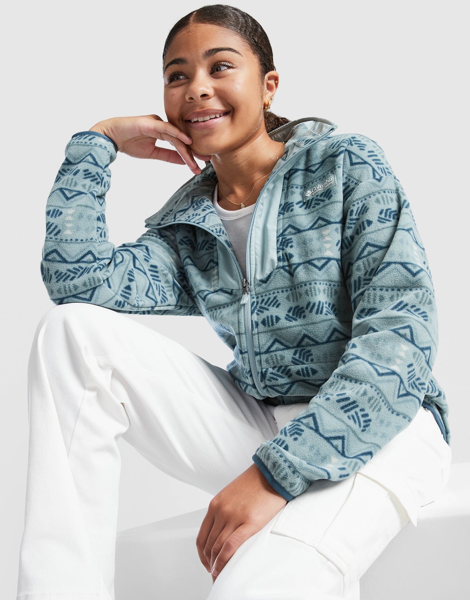 Blue Columbia Girls' Sequoia Aztec Full Zip Fleece Junior - JD Sports ...