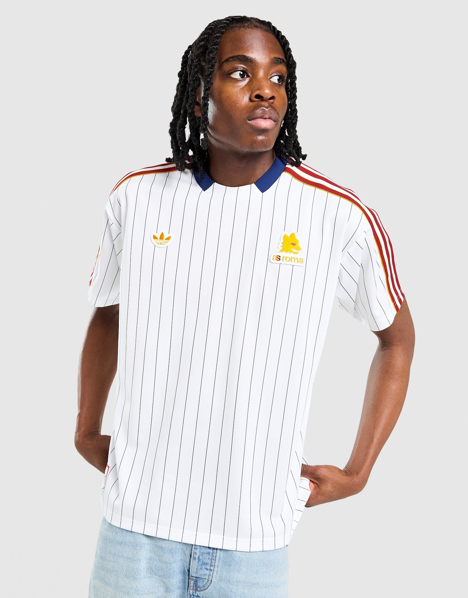 White adidas Originals AS Roma Icons Shirt - JD Sports Global