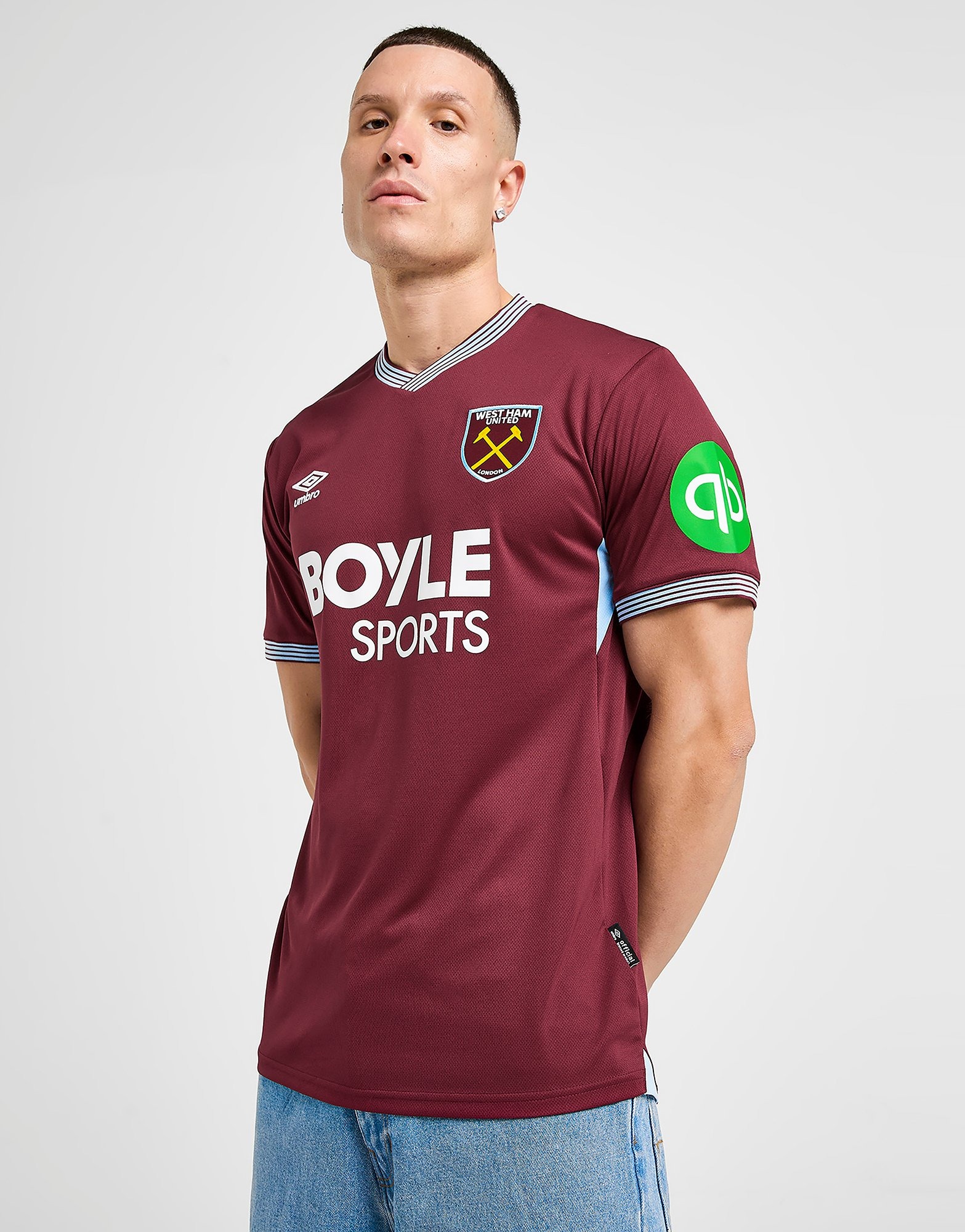 Red Umbro West Ham United FC 2025/26 Home Shirt | JD Sports UK