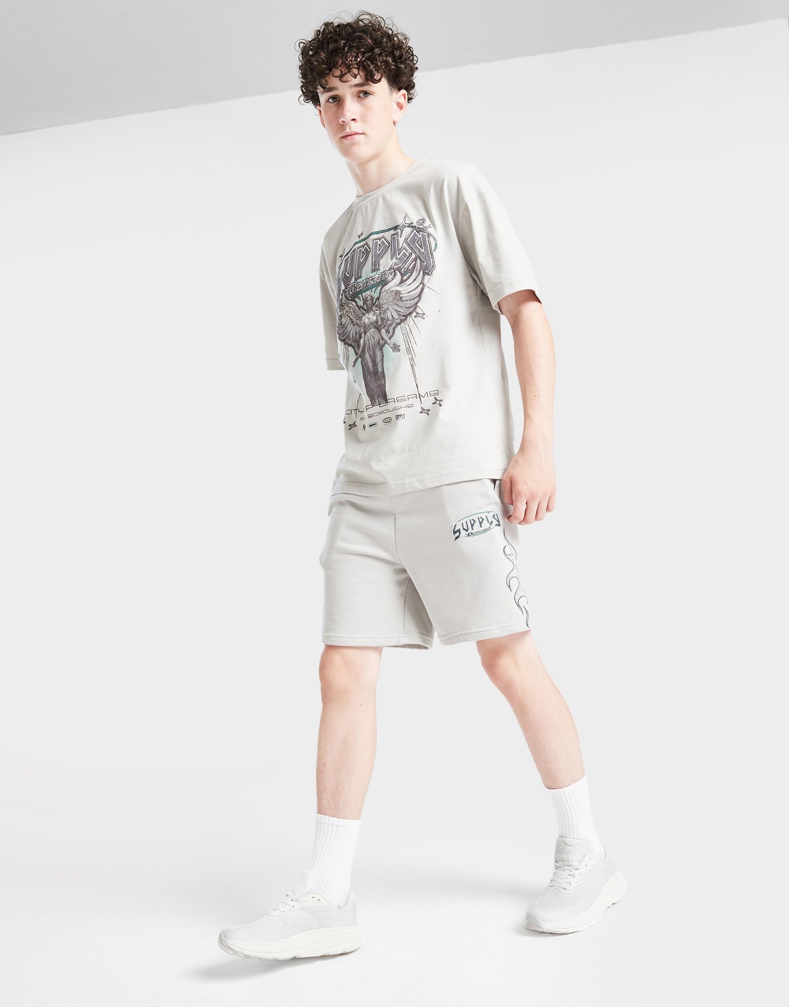 Grey Supply & Demand Praise Shorts Junior - JD Sports NZ