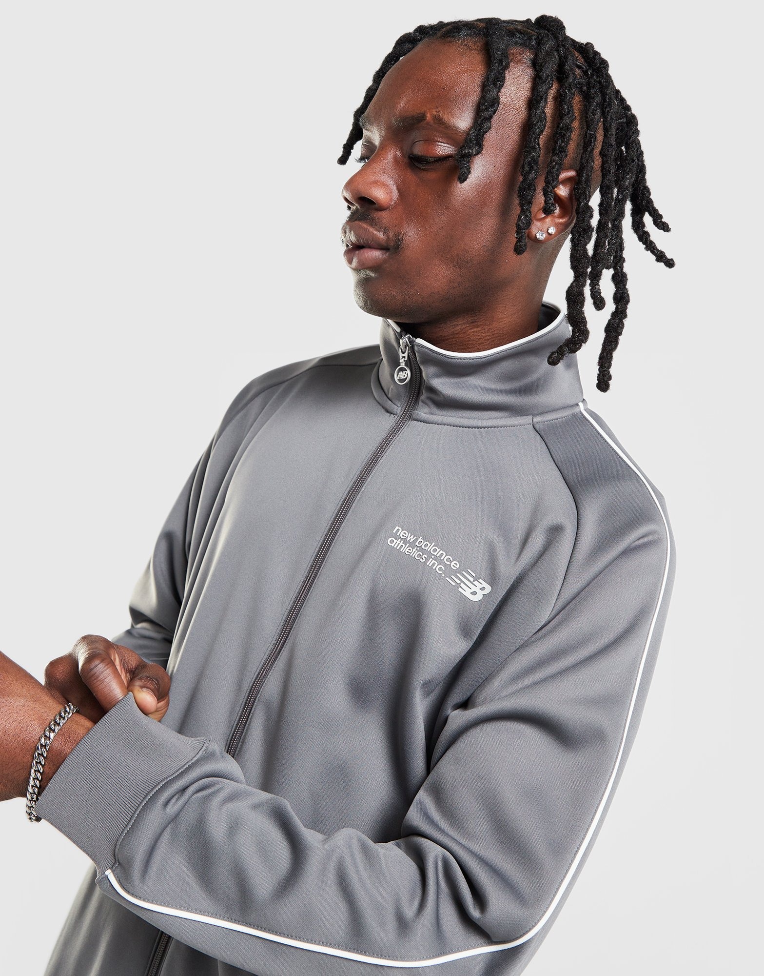 Grey New Balance Apres Poly Track Top | JD Sports UK