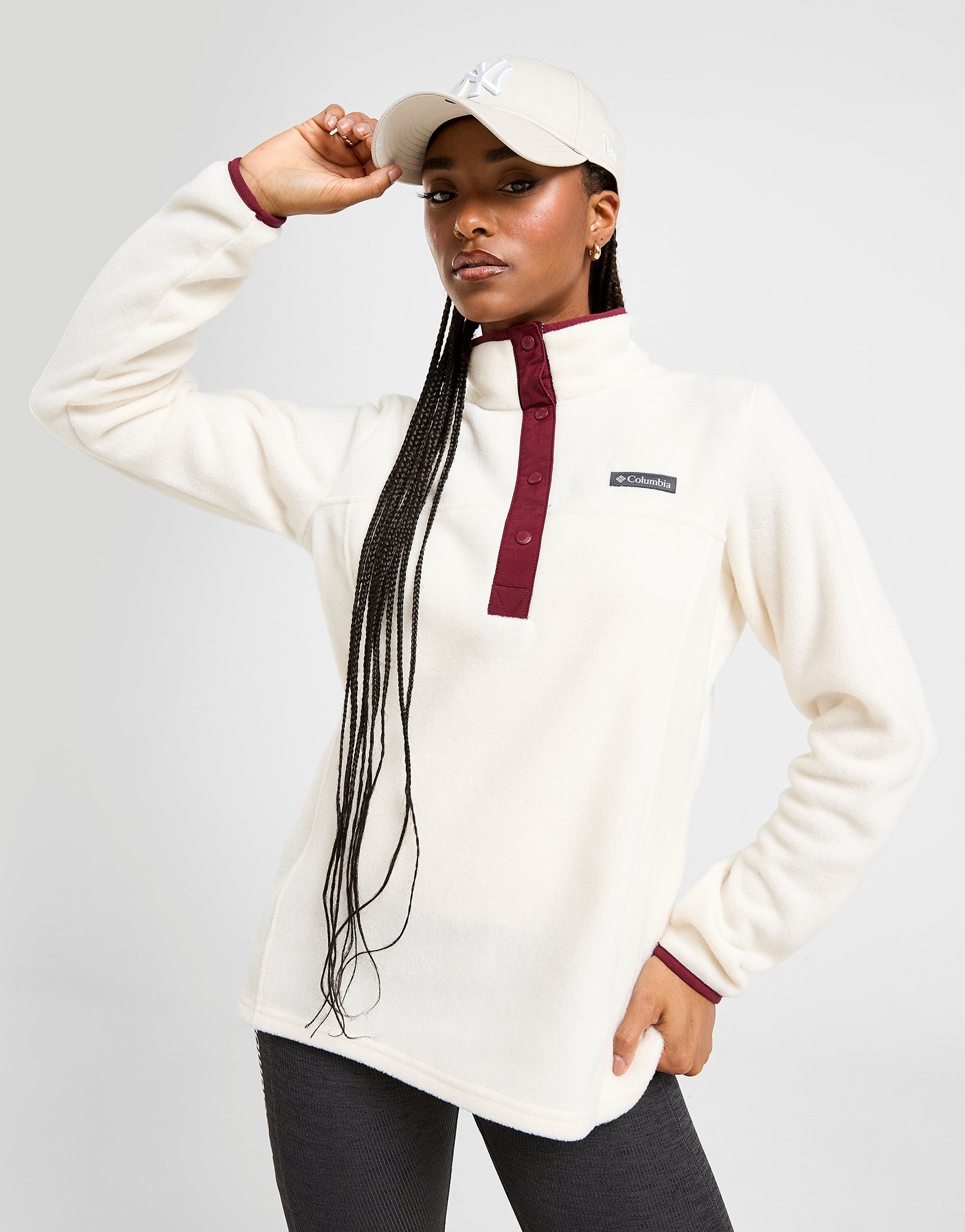 Columbia Sweat Benton Springs à demi-patte pressionnée Blanc- JD Sports ...