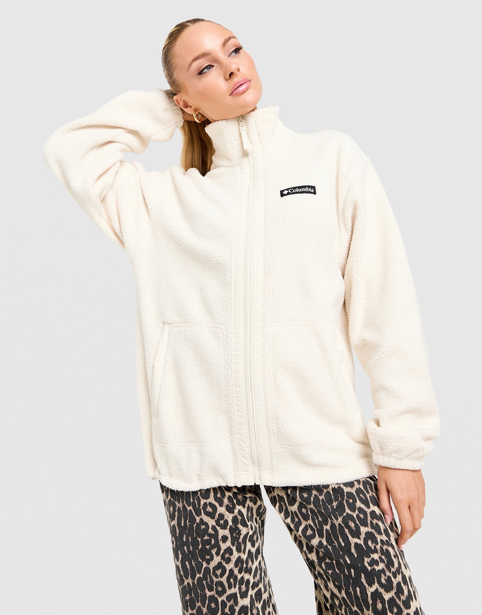 White Columbia Teddy Full Zip Fleece Top - JD Sports Ireland