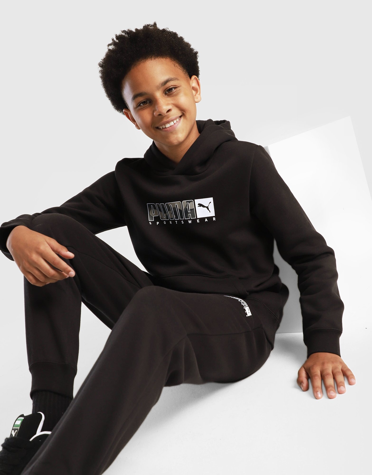 PUMA Sweat à Capuche Sportswear Essential Junior Noir- JD Sports France