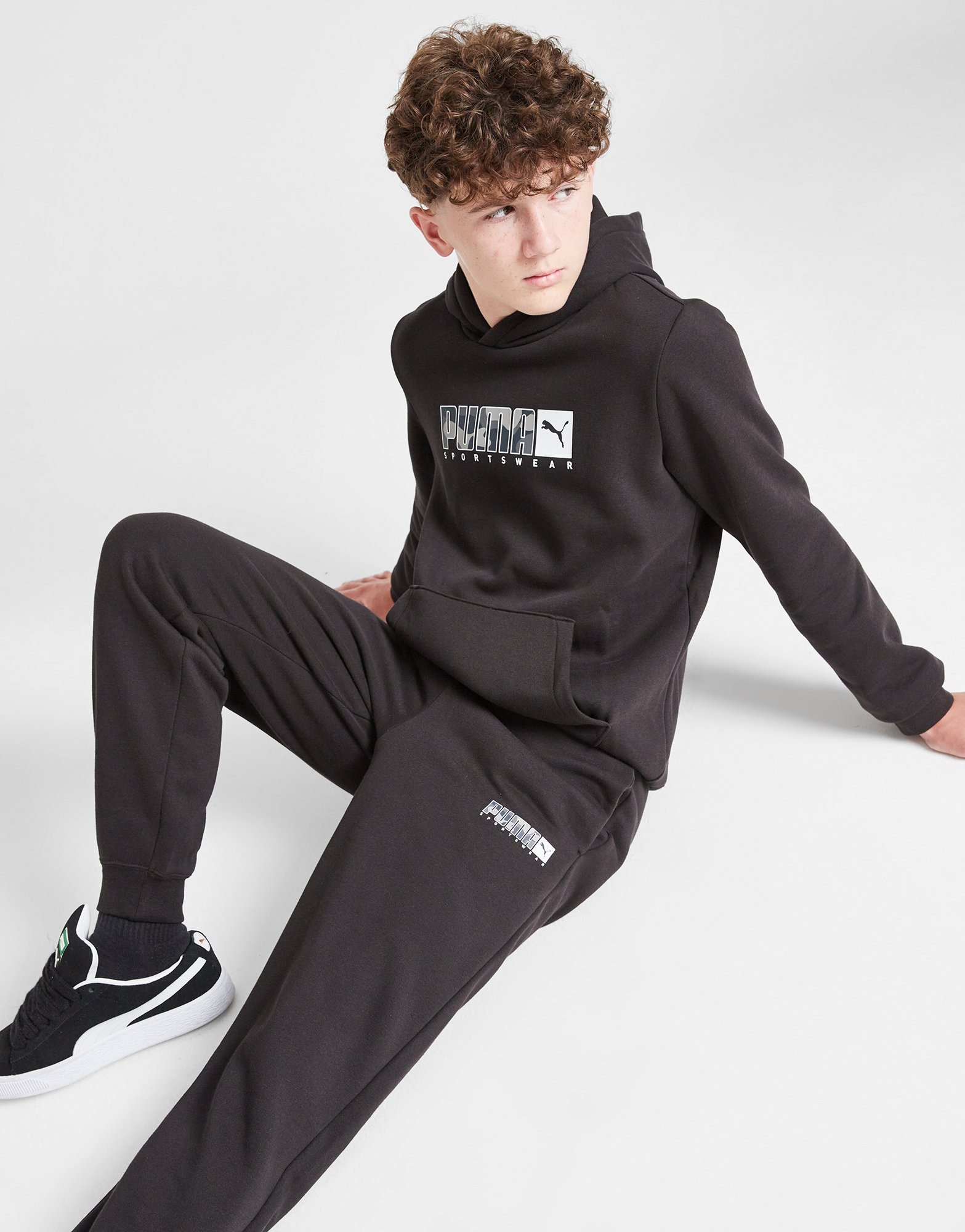 Black PUMA Sportswear Essential Joggers Junior | JD Sports UK