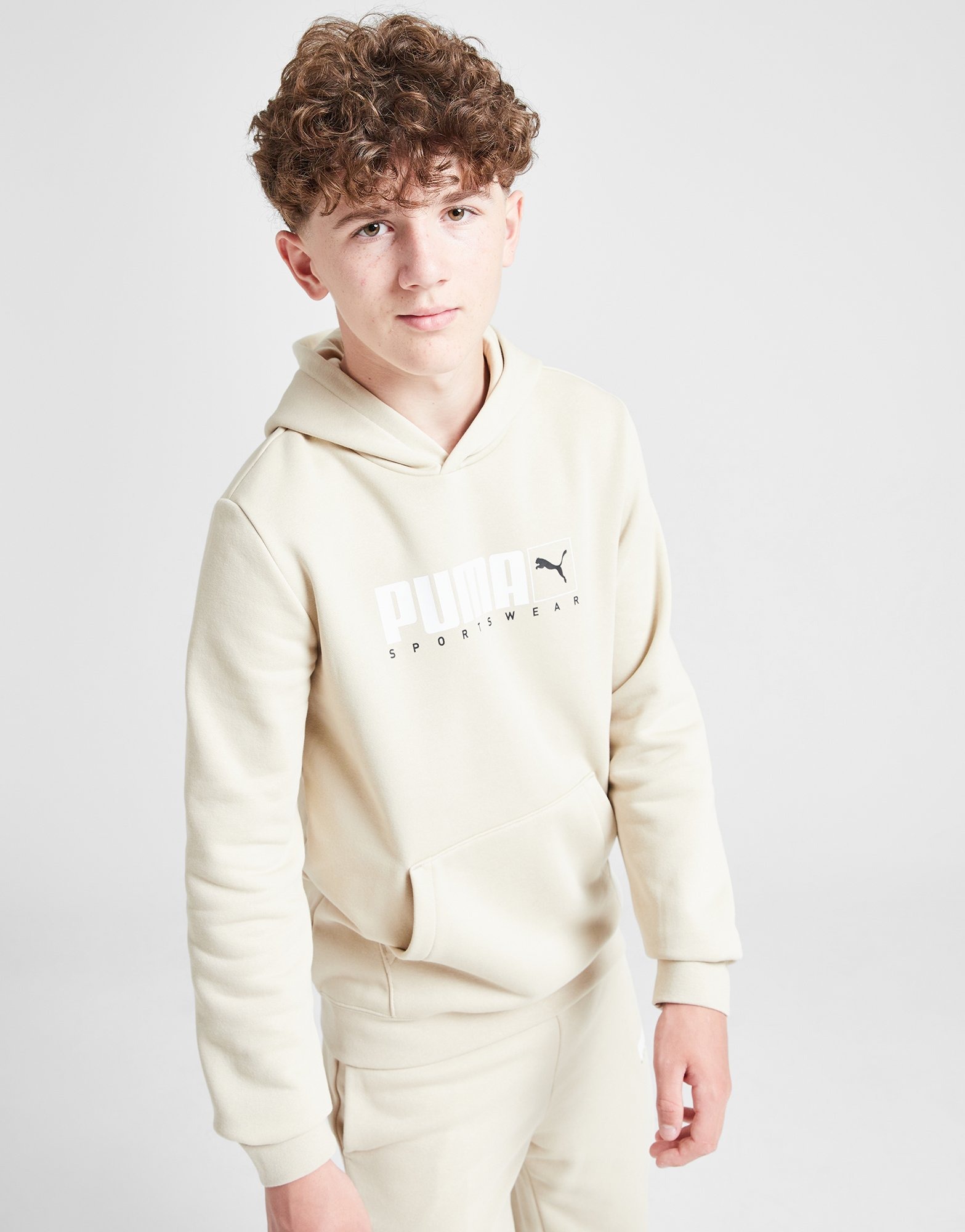 Brown PUMA Sportswear Essential Overhead Hoodie Junior - JD Sports ...