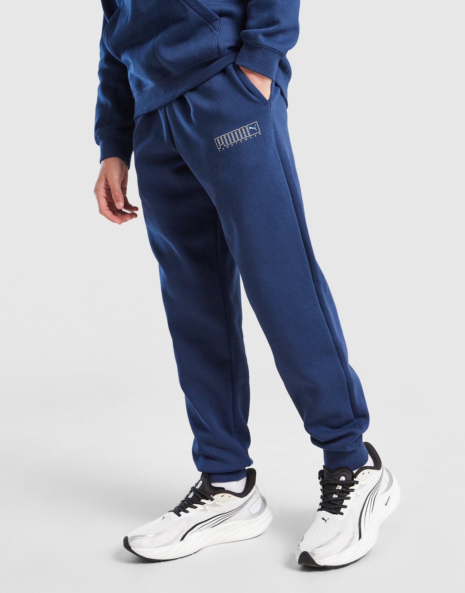 Blauw PUMA Sportswear Essential Joggers Junior - JD Sports Nederland