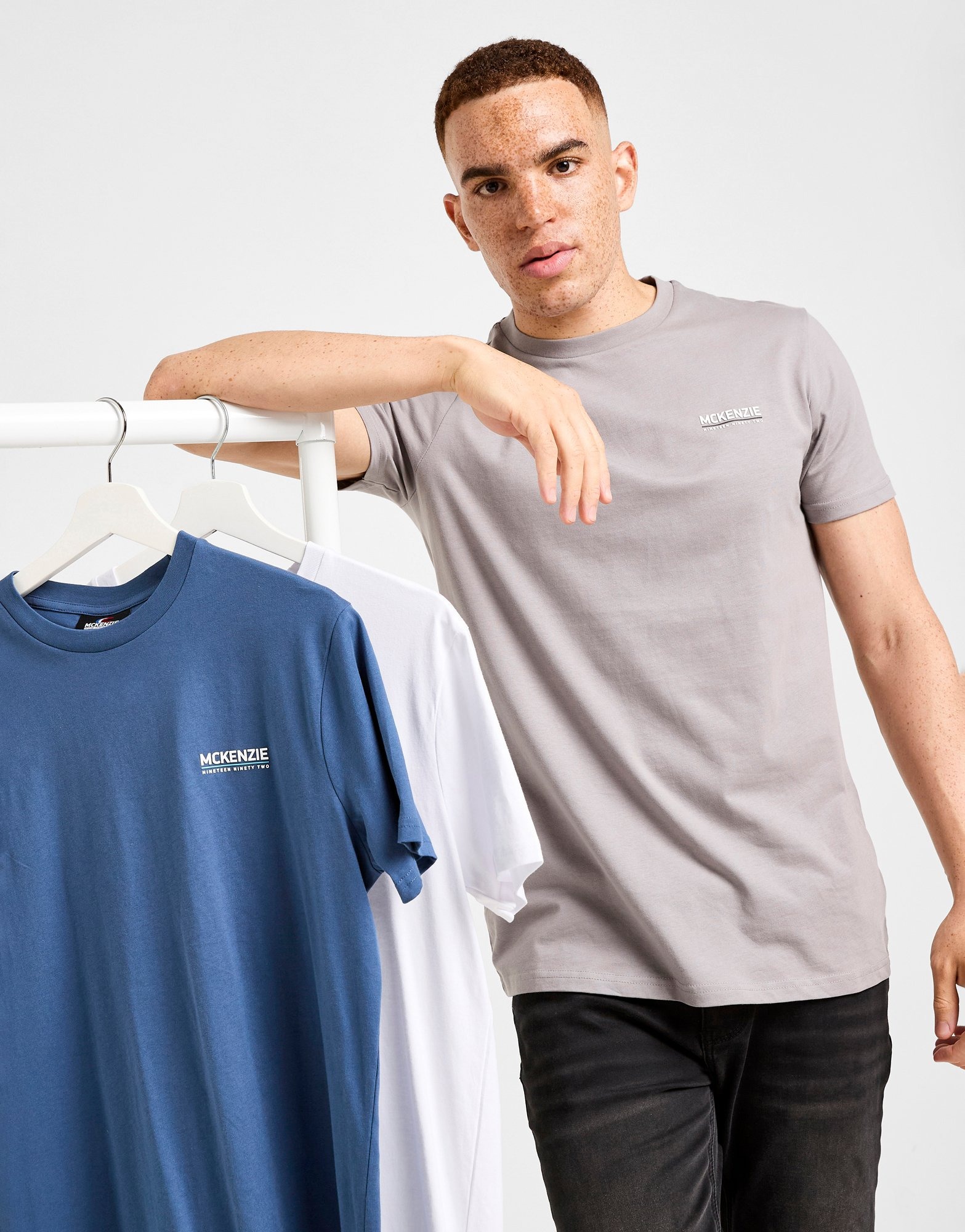 White McKenzie Essential 3-Pack T-Shirts - JD Sports Ireland