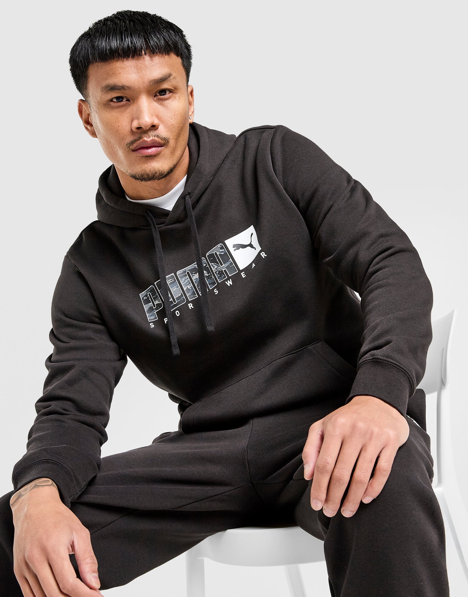 Black PUMA Core Sportswear Hoodie - JD Sports NZ