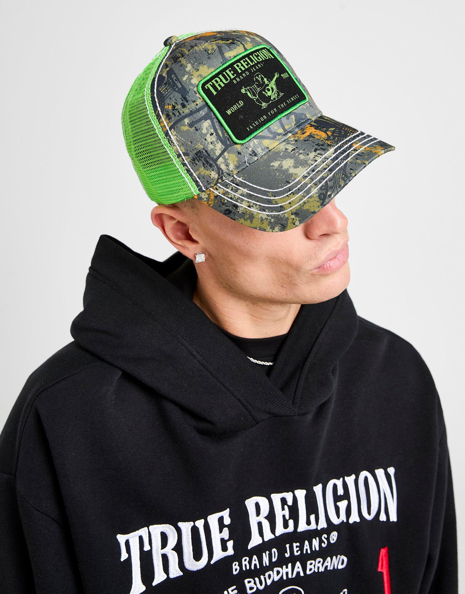 Green True Religion Buddha Trucker Cap - JD Sports