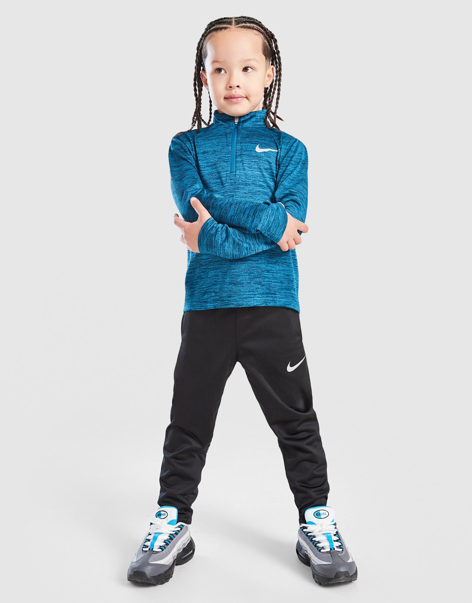 Black Nike Pacer 1/4 Zip Tracksuit Children - JD Sports Global
