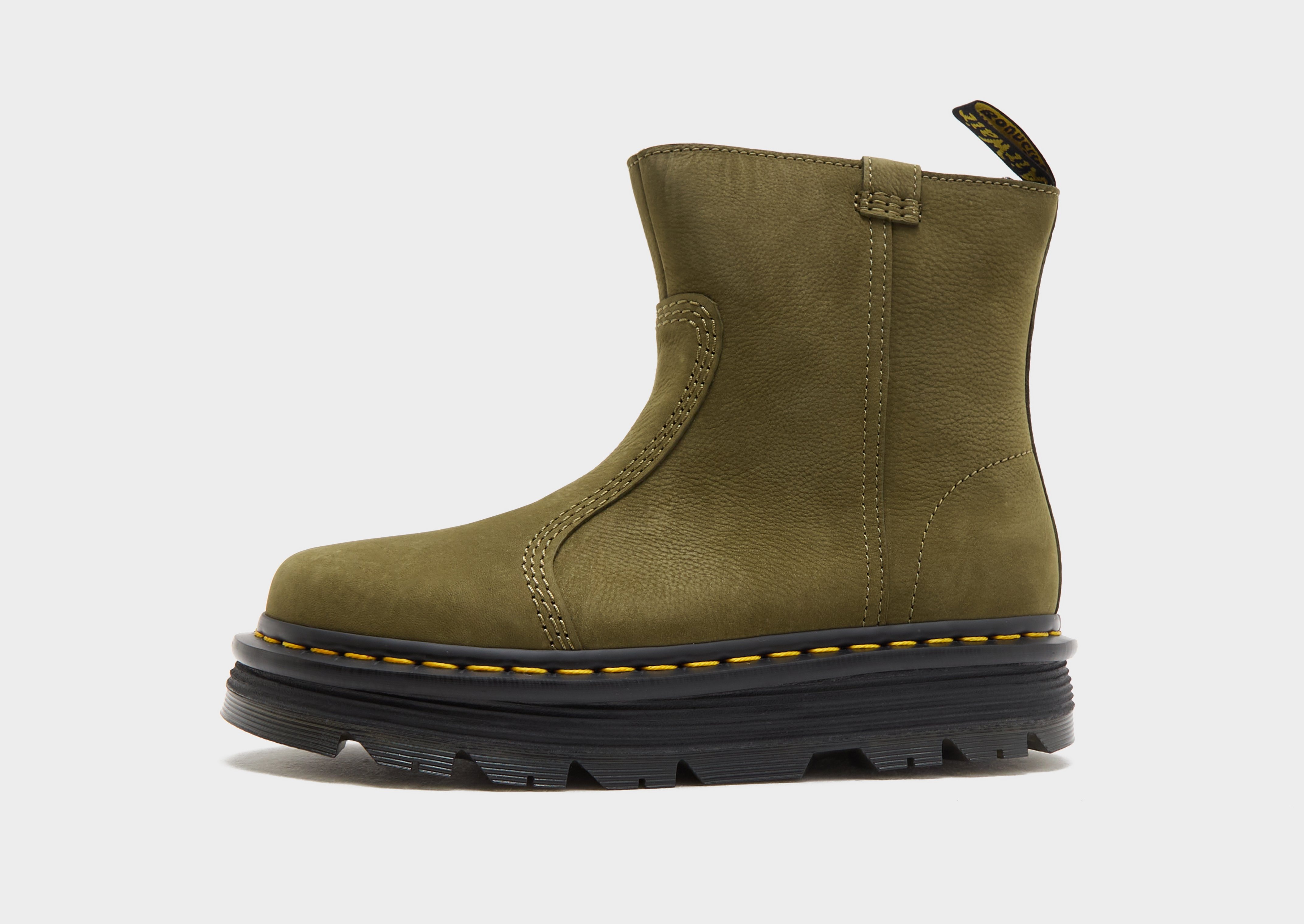 Green Dr. Martens Zebzag Rigger Boots Women's | JD Sports UK